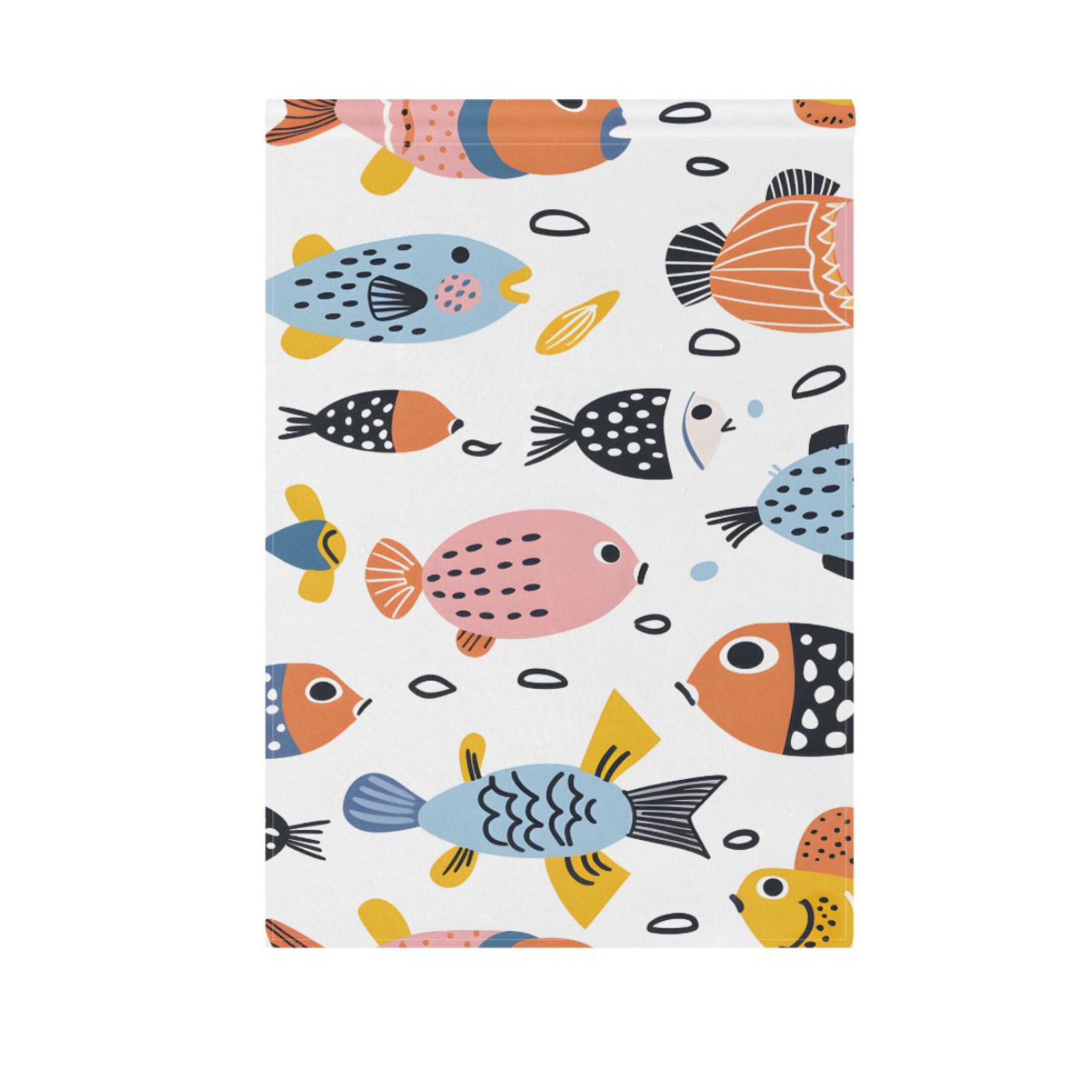 Garden Flag 28"x40" Cute Drawing Fishes Double-Sided Yard Flags for ...