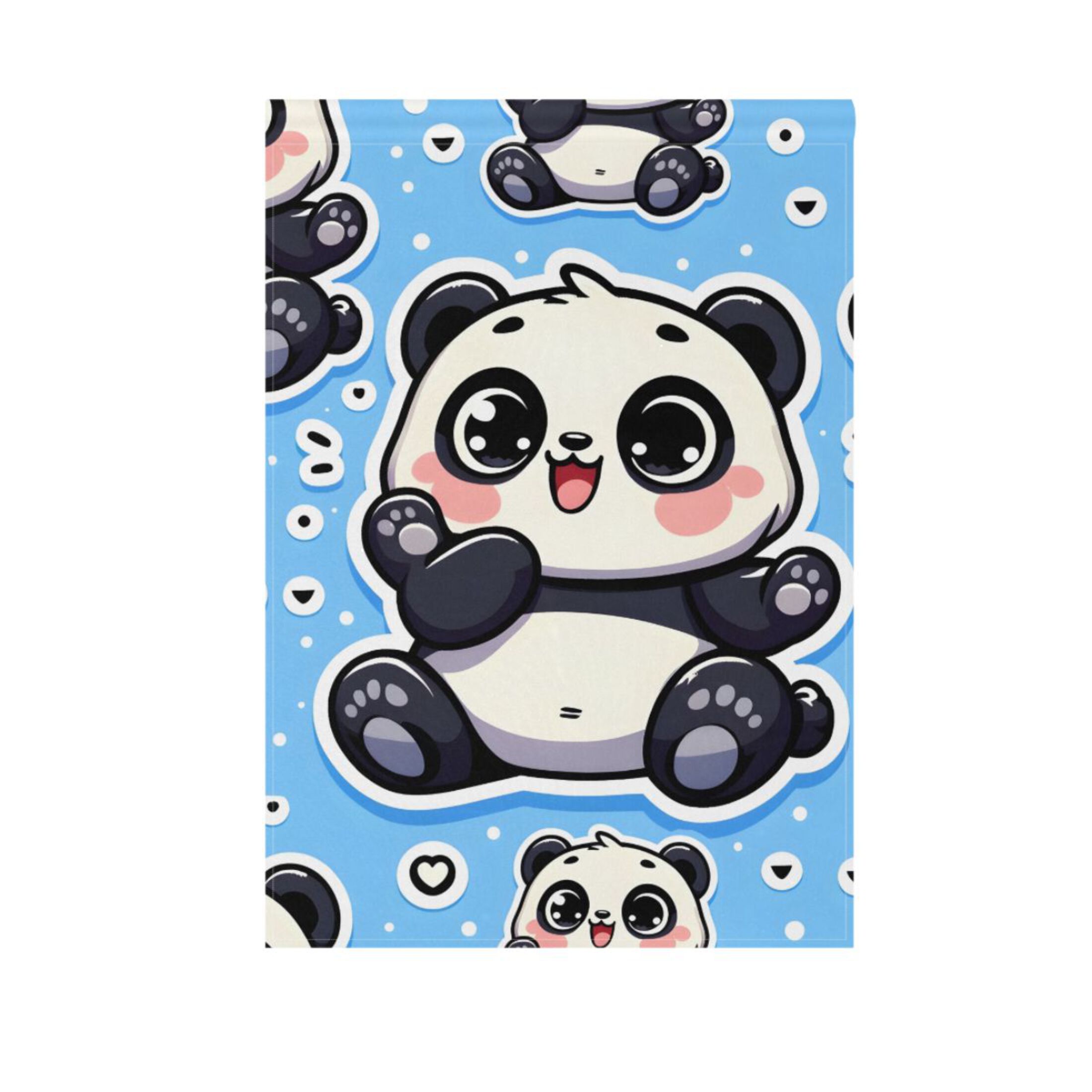 Garden Flag 28"x40" Cute Fat Chubby Panda Double-Sided Yard Flags for ...