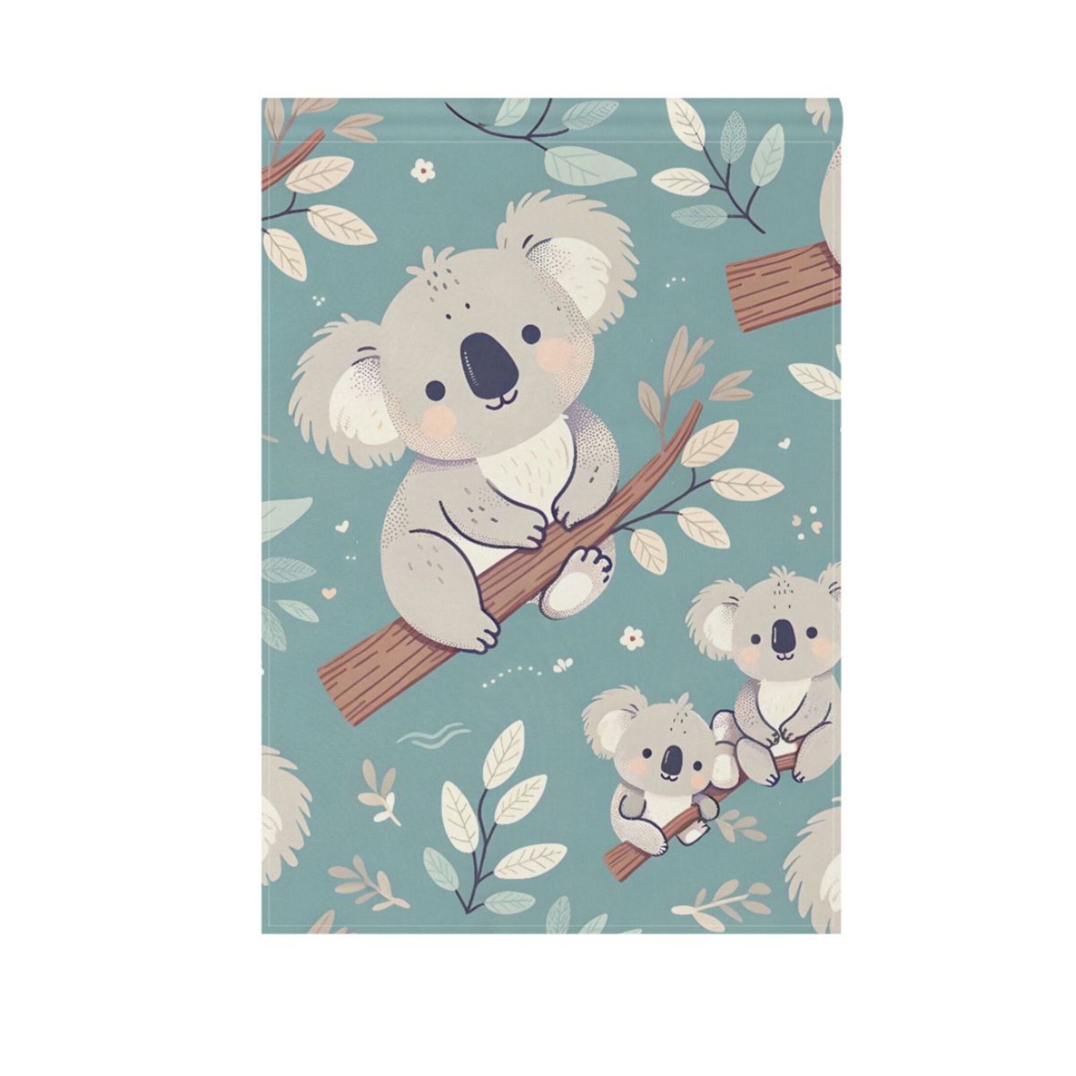 Garden Flag 28"x40" Cute Koala Bear on Branch Double-Sided Yard Flags ...