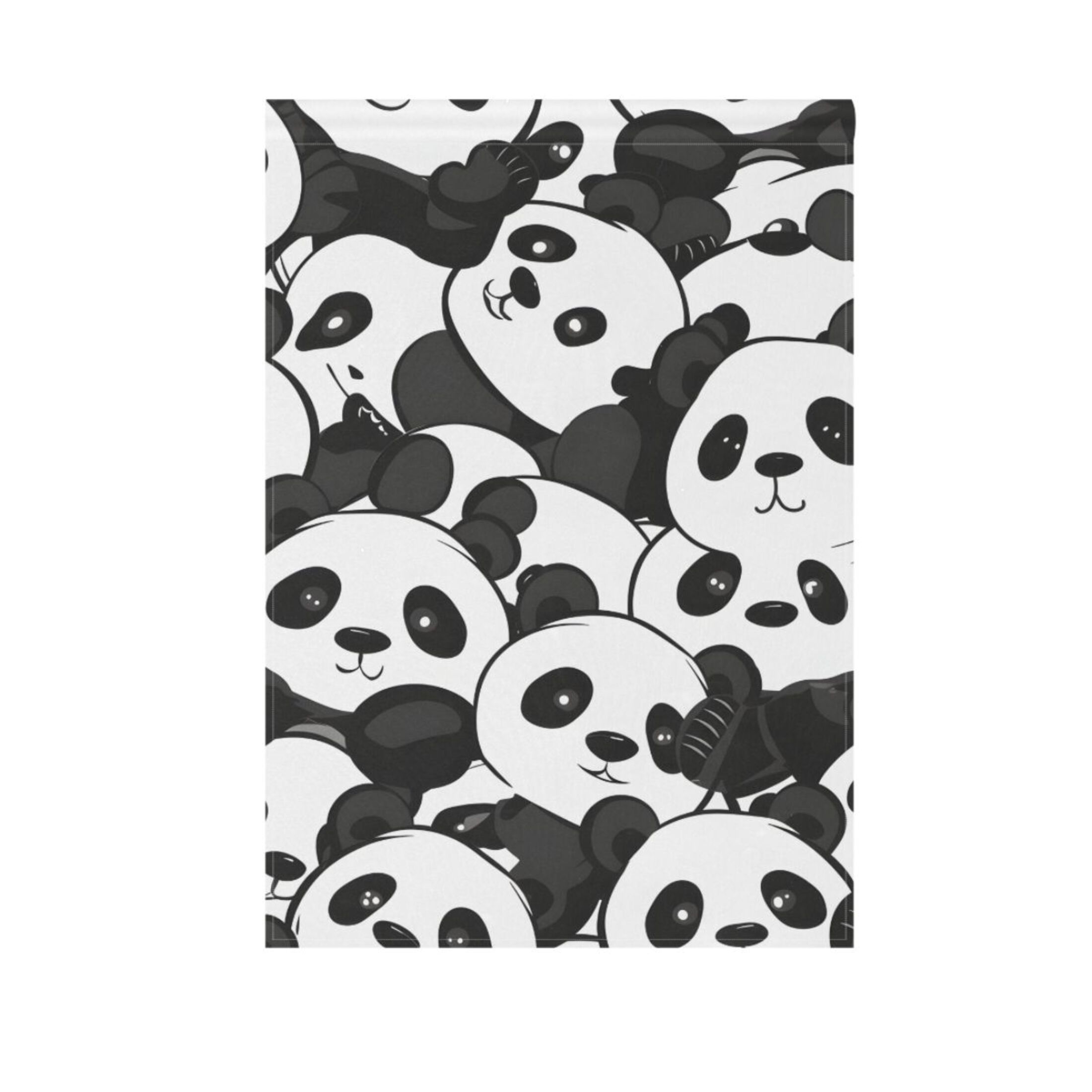 Garden Flag 28"x40" Cute Little Panda Face Double-Sided Yard Flags for ...