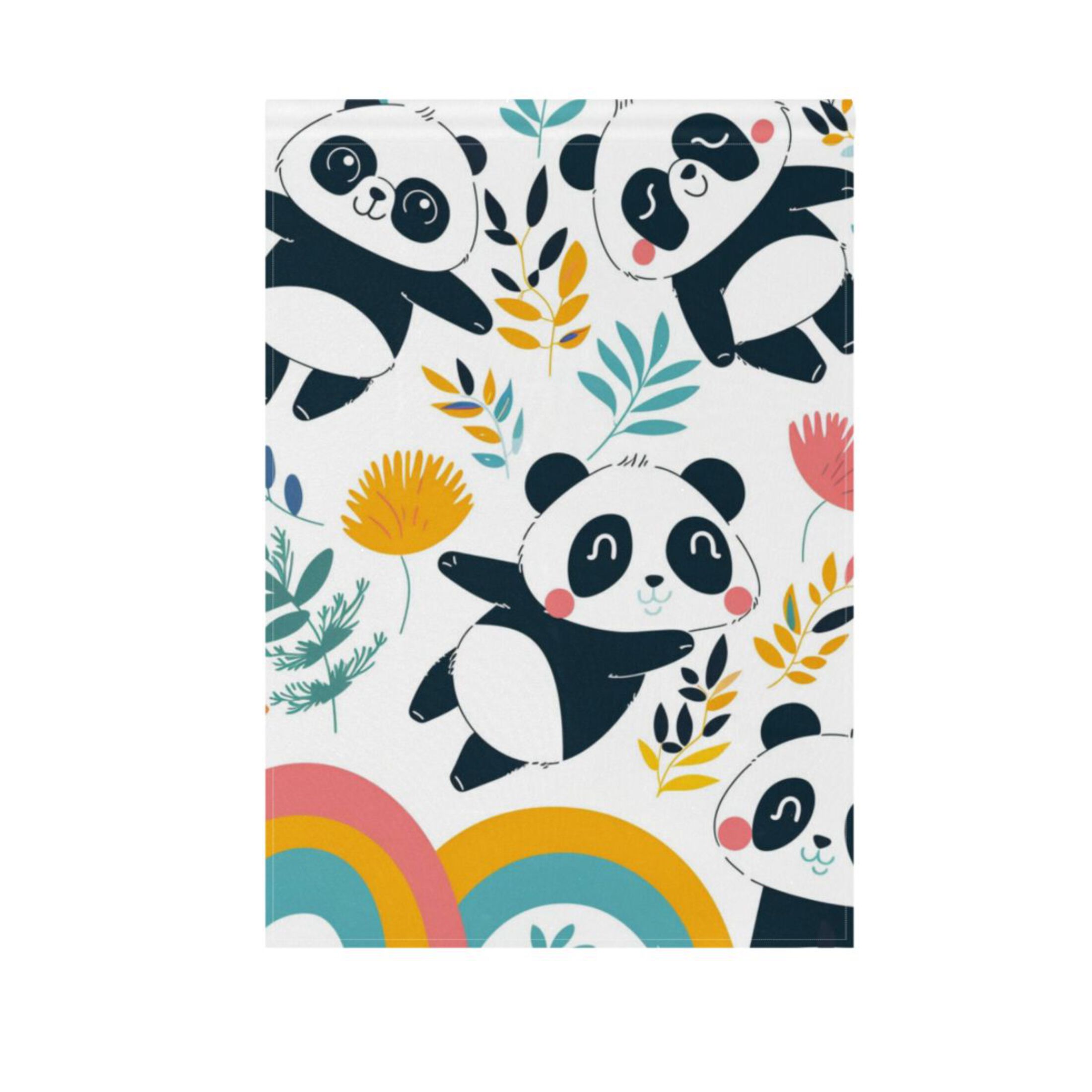 Garden Flag 28"x40" Cute Panda and Flower Double-Sided Yard Flags for ...