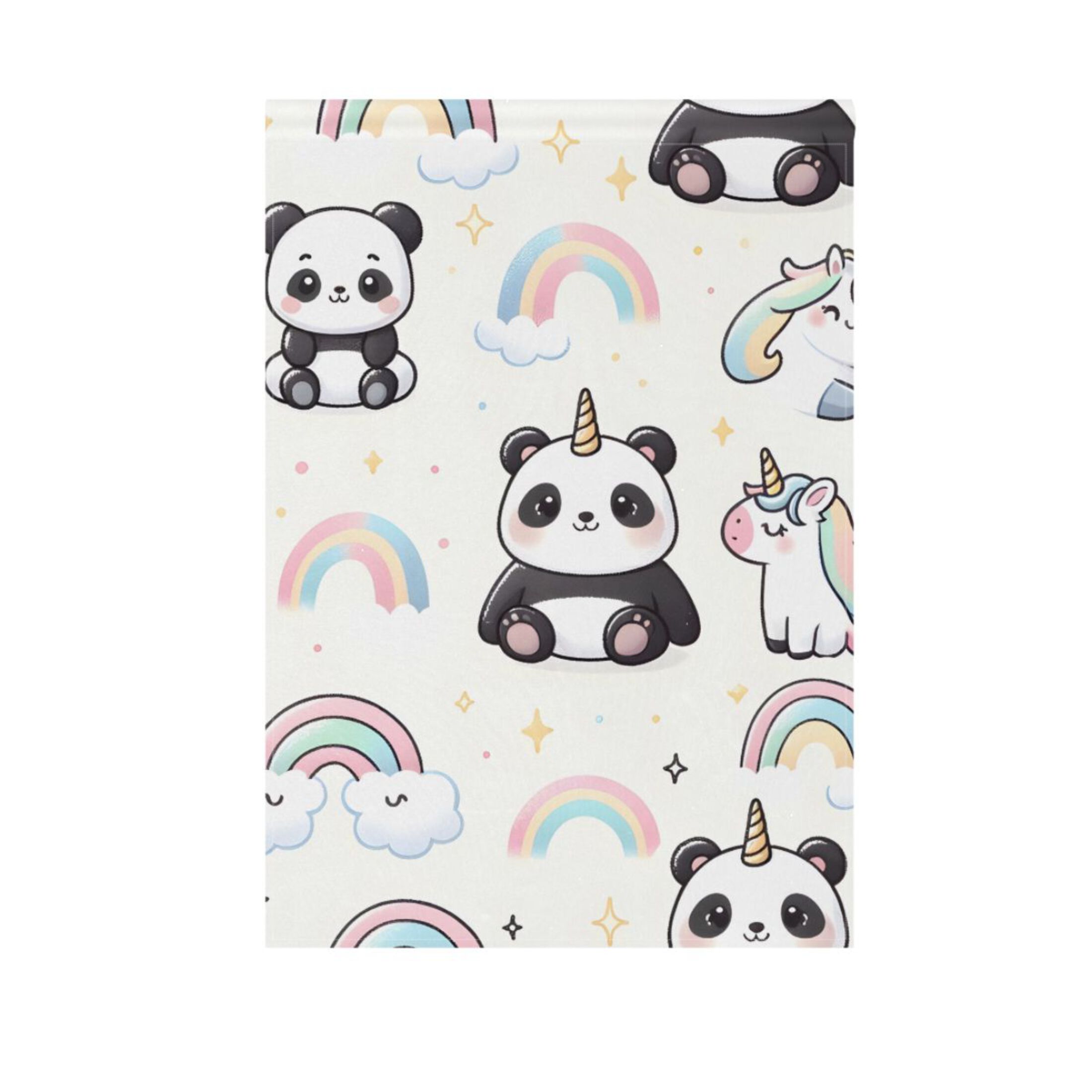 Garden Flag 28"x40" Cute Panda and Unicorn Double-Sided Yard Flags for ...