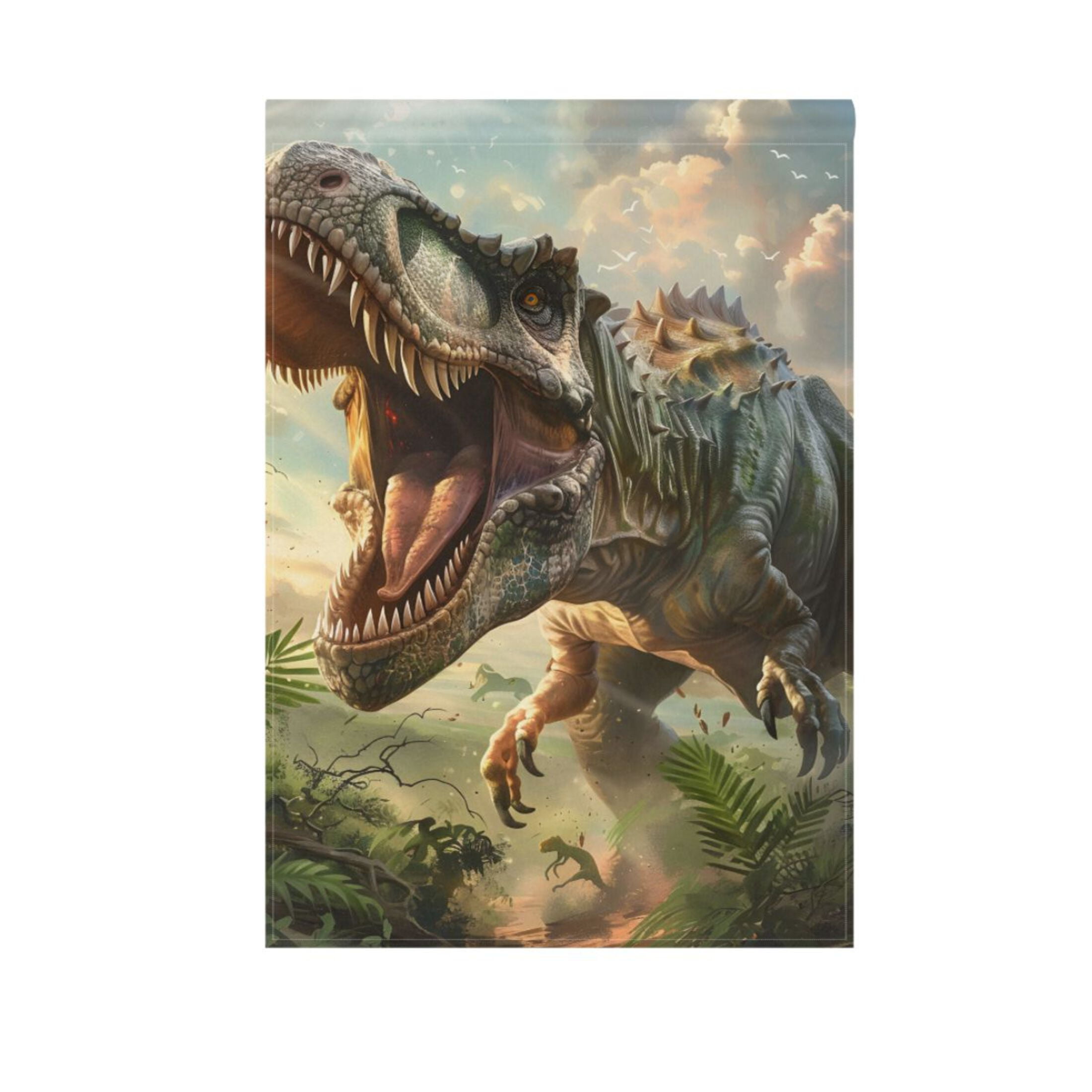 Garden Flag 28"x40" Dinosaur Roar Double-Sided Yard Flags for Outside ...