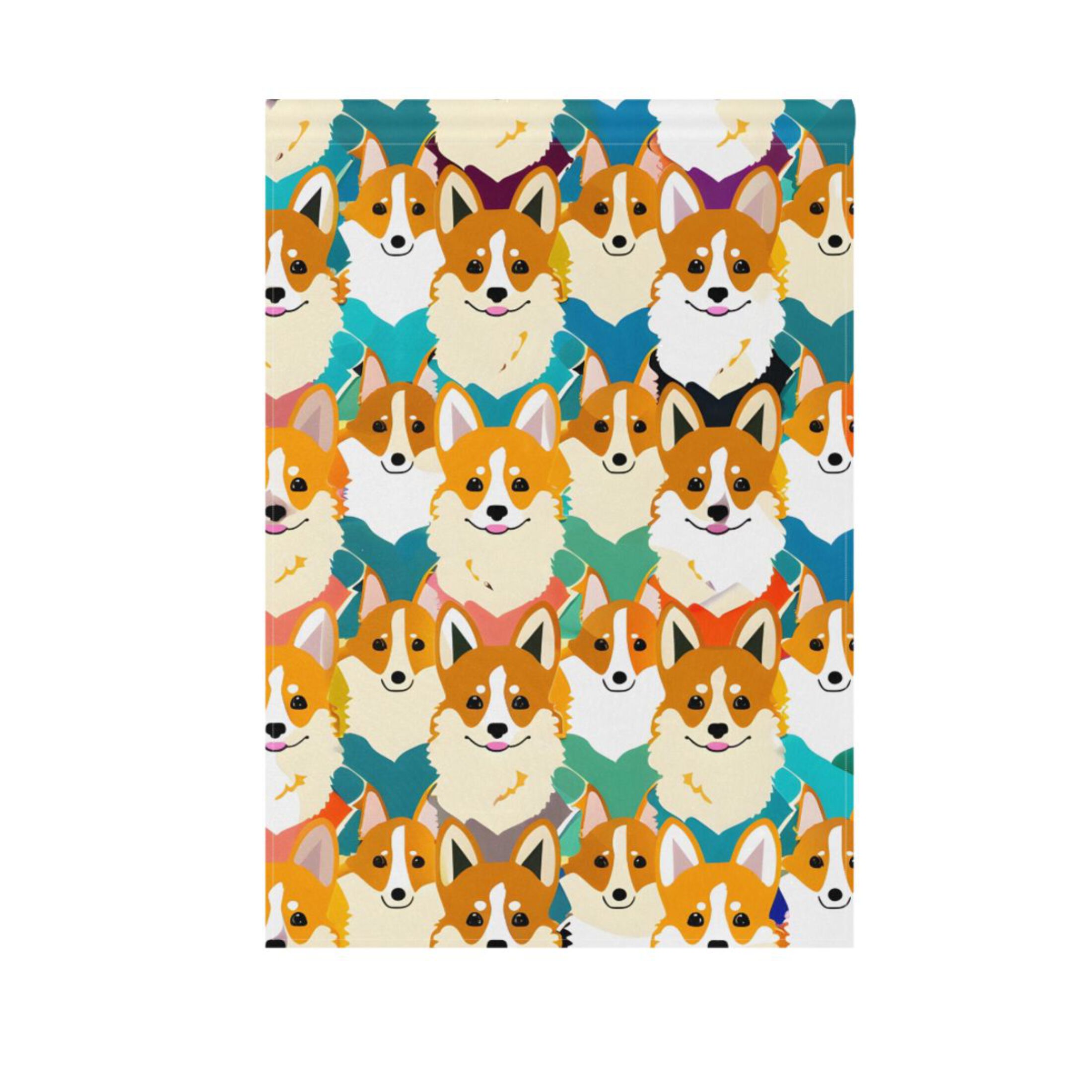 Garden Flag 28"x40" Fun Corgi Dogs Double-Sided Yard Flags for Outside ...