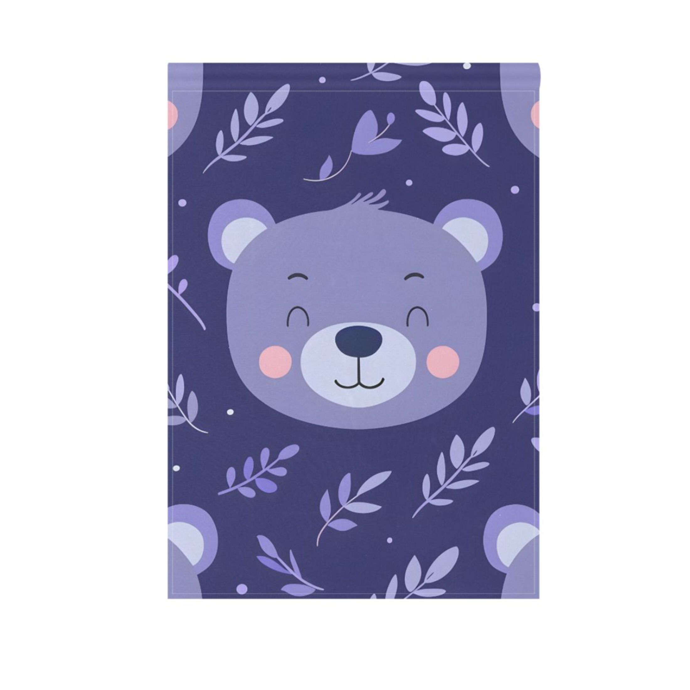 Garden Flag 28"x40" Happy Bear Face Double-Sided Yard Flags for Outside ...