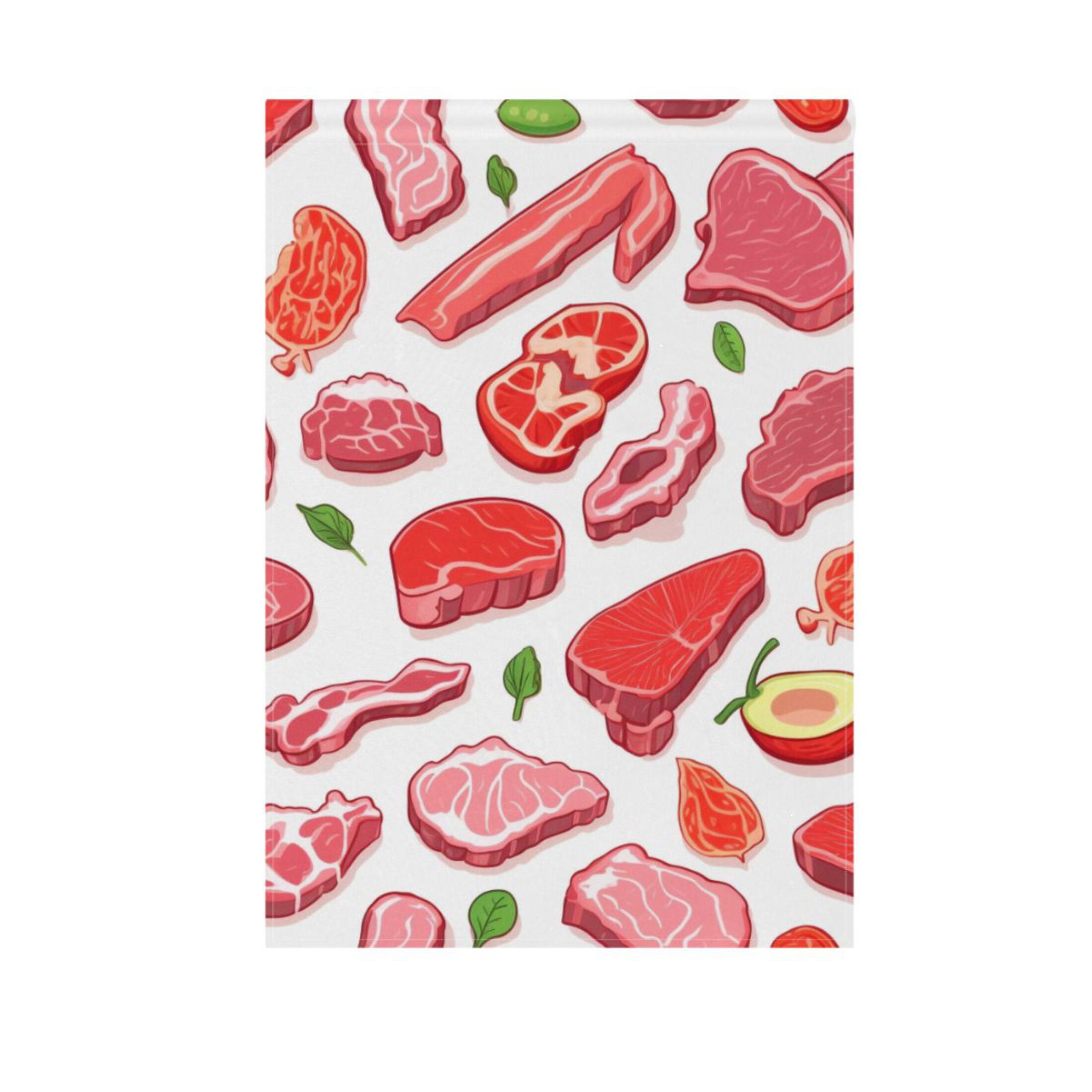 Garden Flag 28"x40" Meat and Leaf Double-Sided Yard Flags for Outside ...
