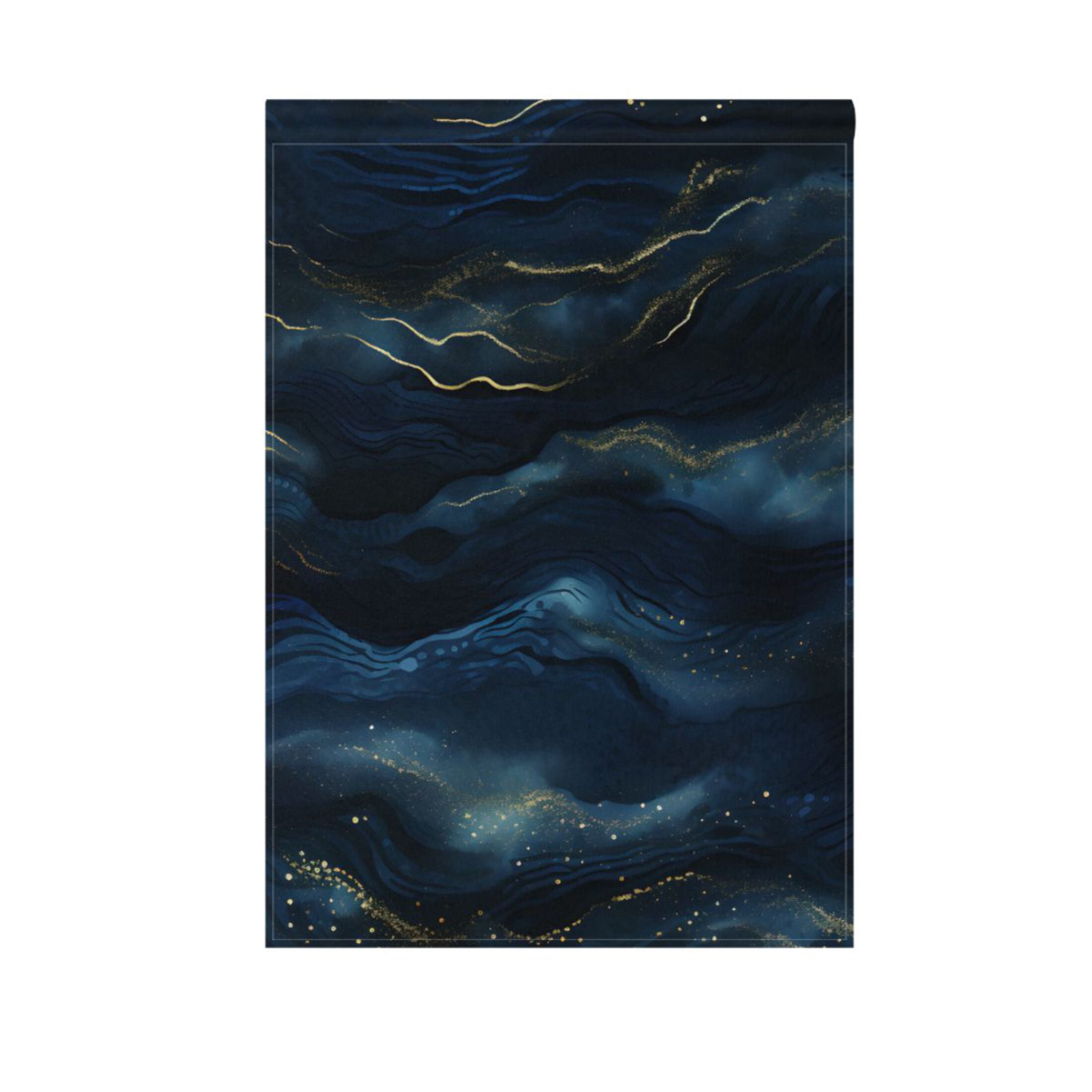 Garden Flag 28"x40" Navy Blue and Gold Marble Double-Sided Yard Flags ...