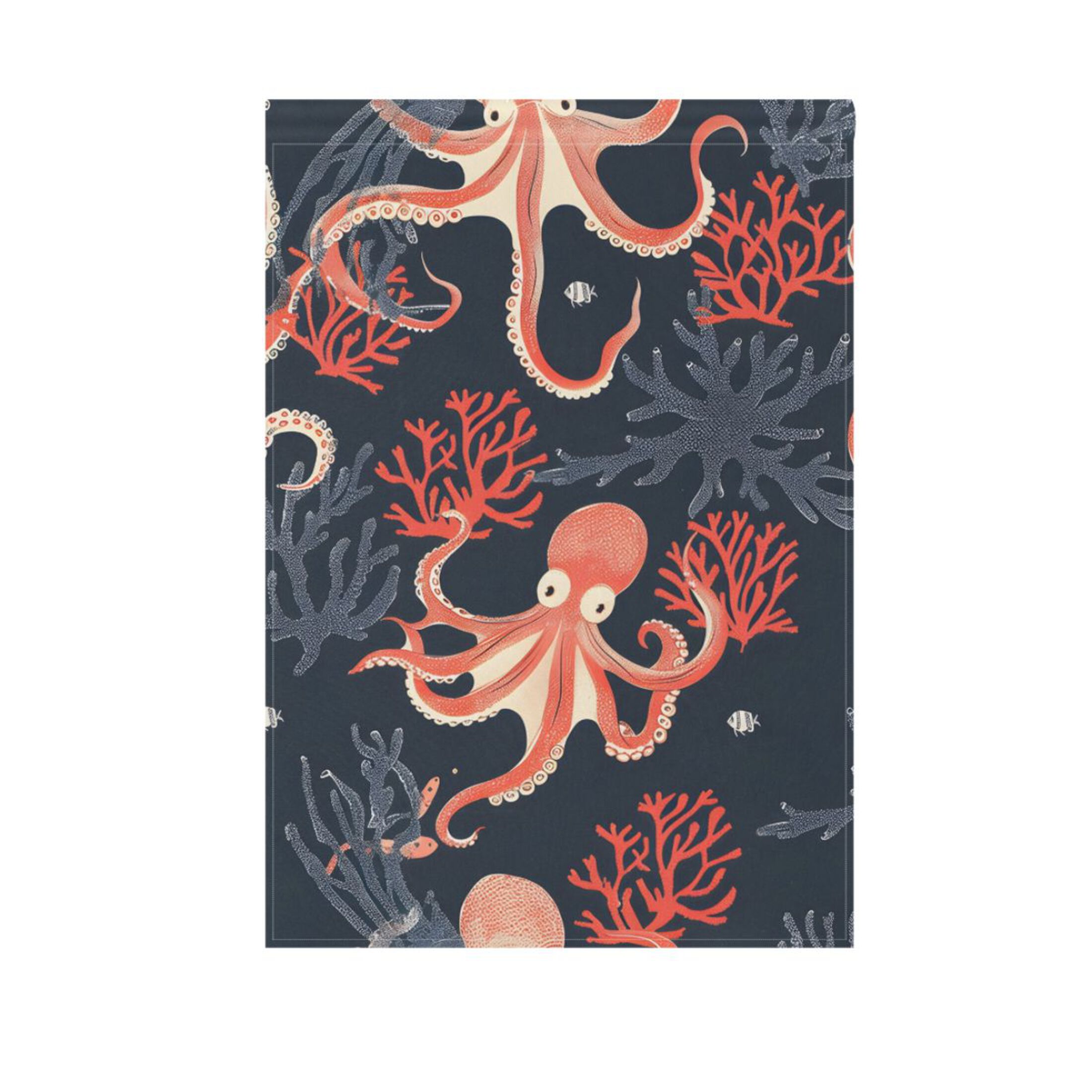 Garden Flag 28"x40" Octopus and Coral in Sea Double-Sided Yard Flags ...