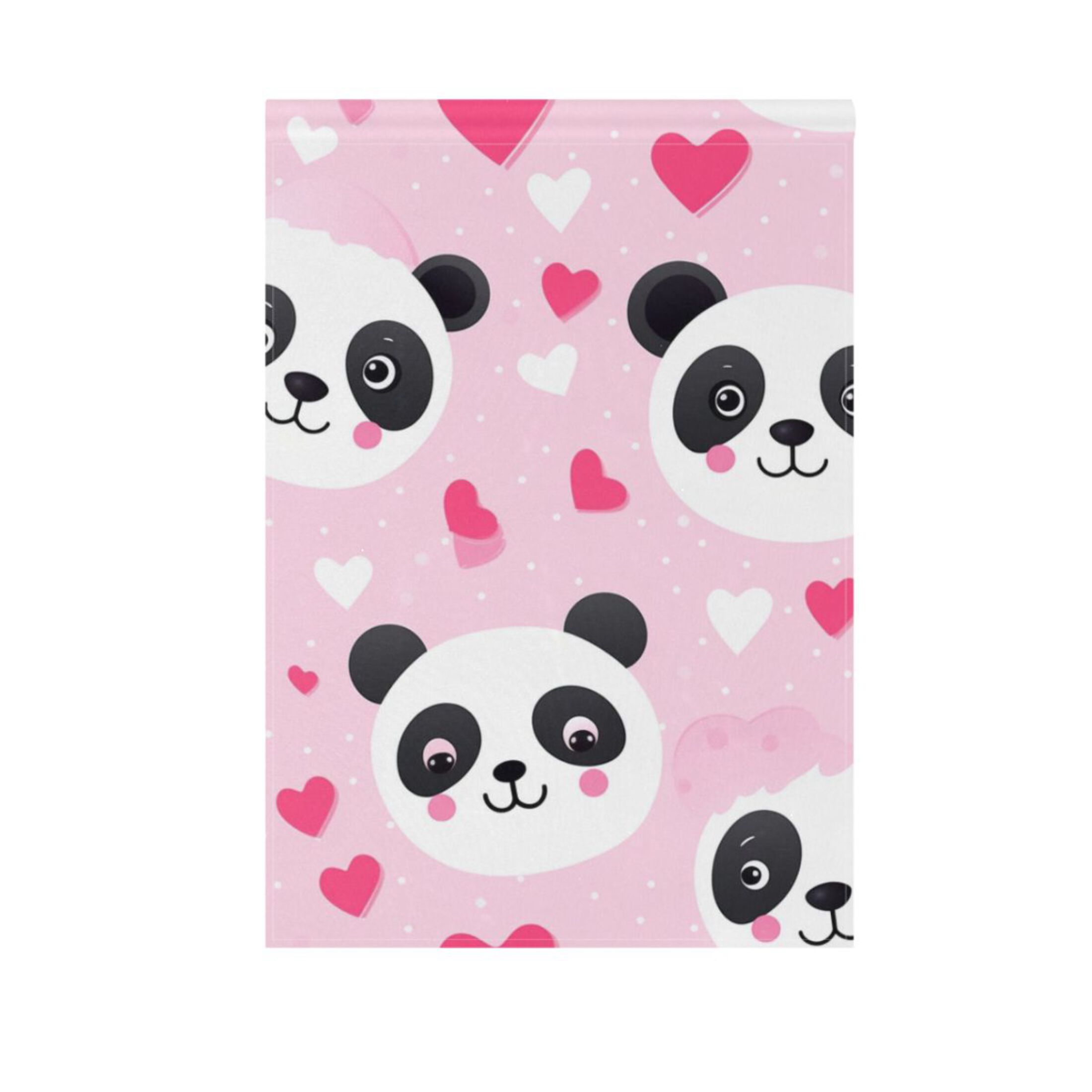 Garden Flag 28"x40" Panda Face and Heart Double-Sided Yard Flags for ...