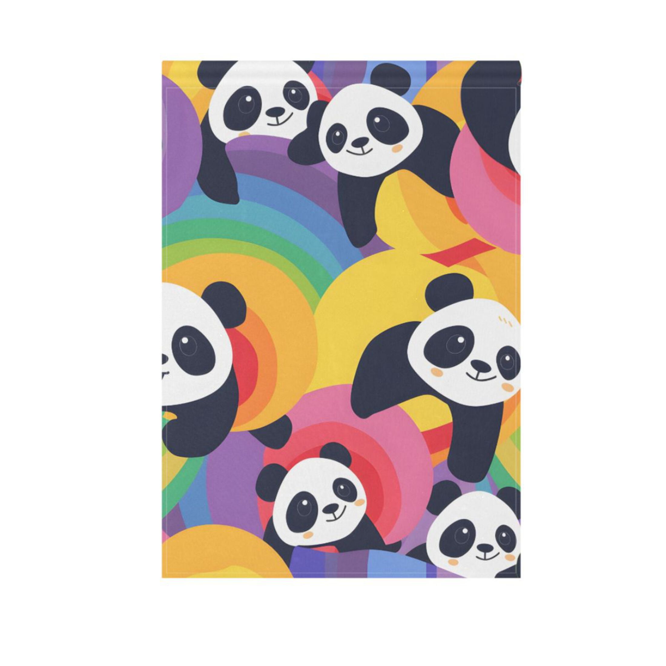 Garden Flag 28"x40" Pandas with Rainbow Double-Sided Yard Flags for ...