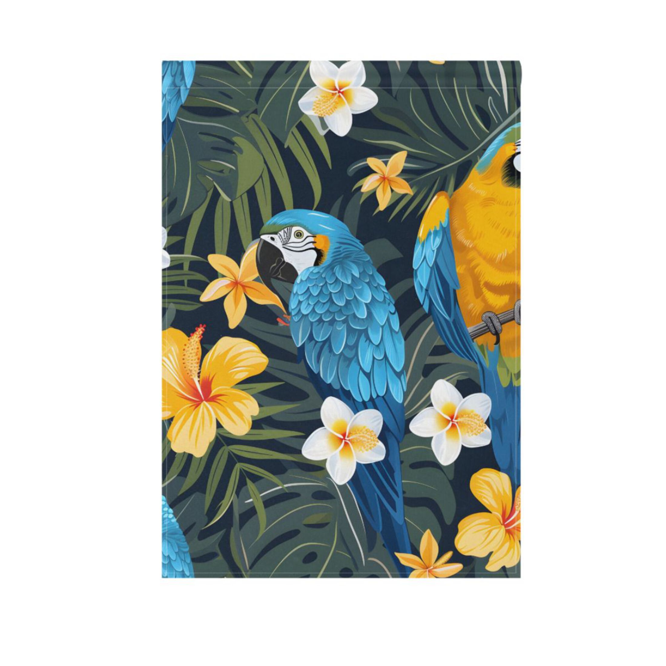 Garden Flag 28"x40" Parrots Birds and Flowers Double-Sided Yard Flags ...