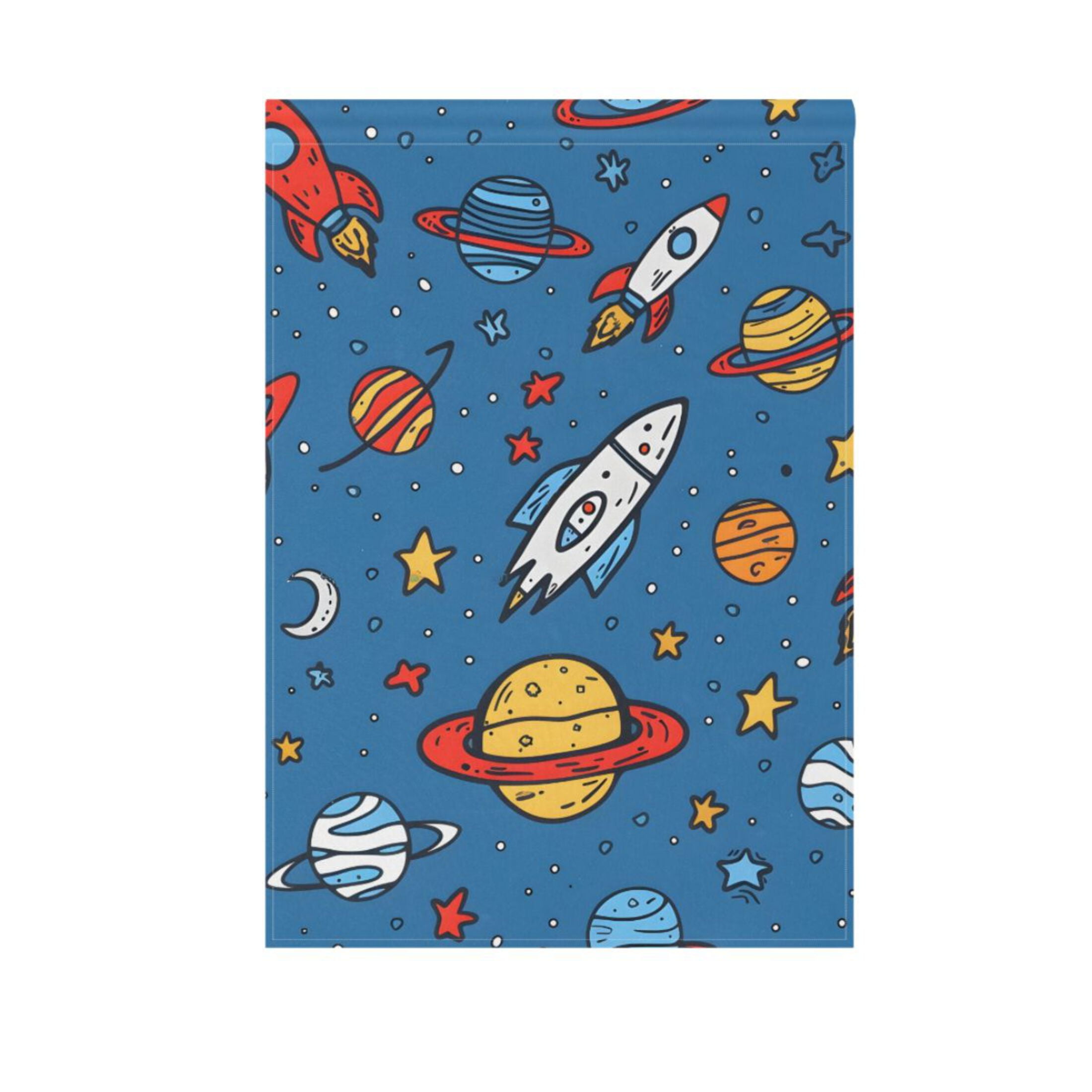 Garden Flag 28"x40" Planet Rocket Moon Star Double-Sided Yard Flags for ...