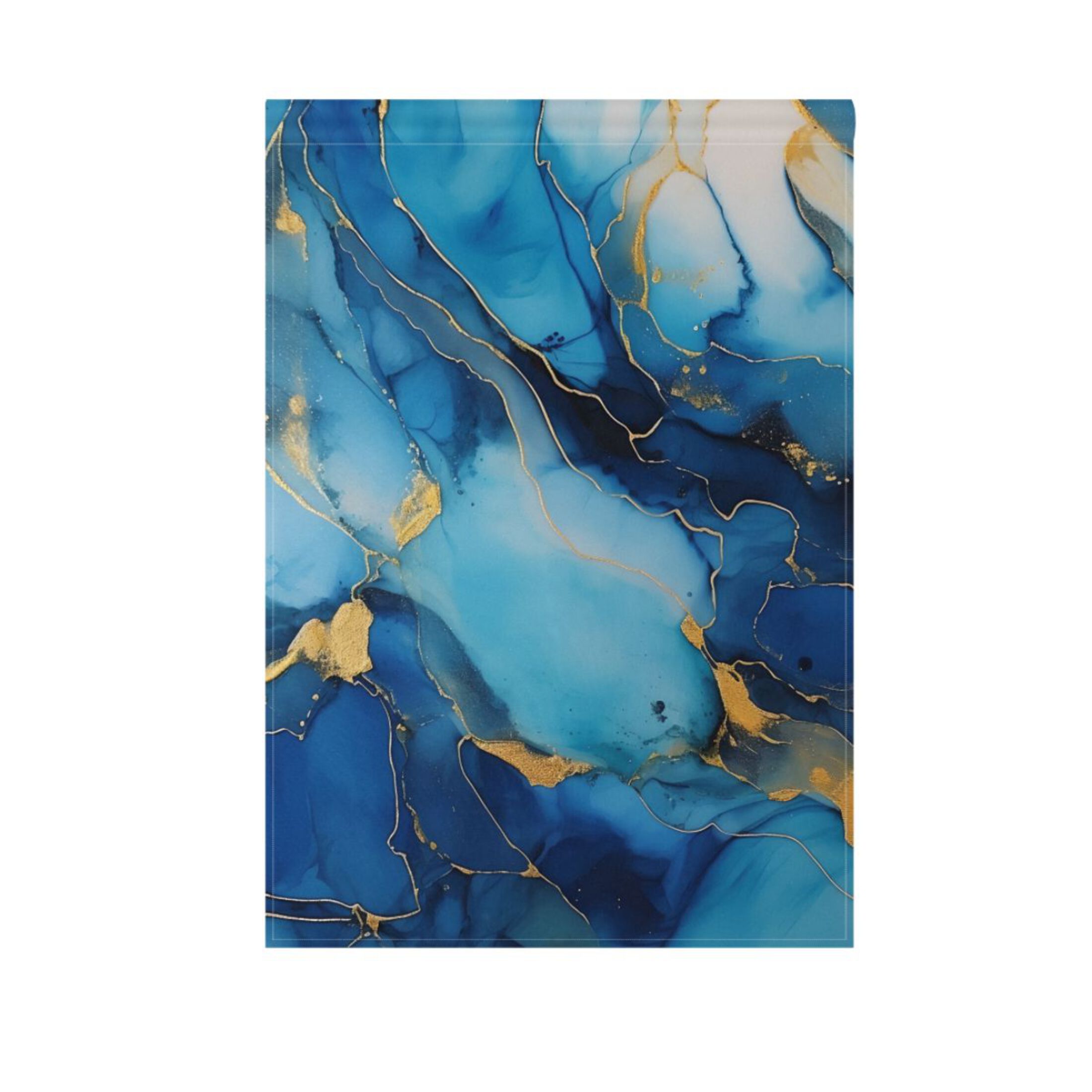 Garden Flag 28"x40" Sapphire Blue White Marble Double-Sided Yard Flags ...