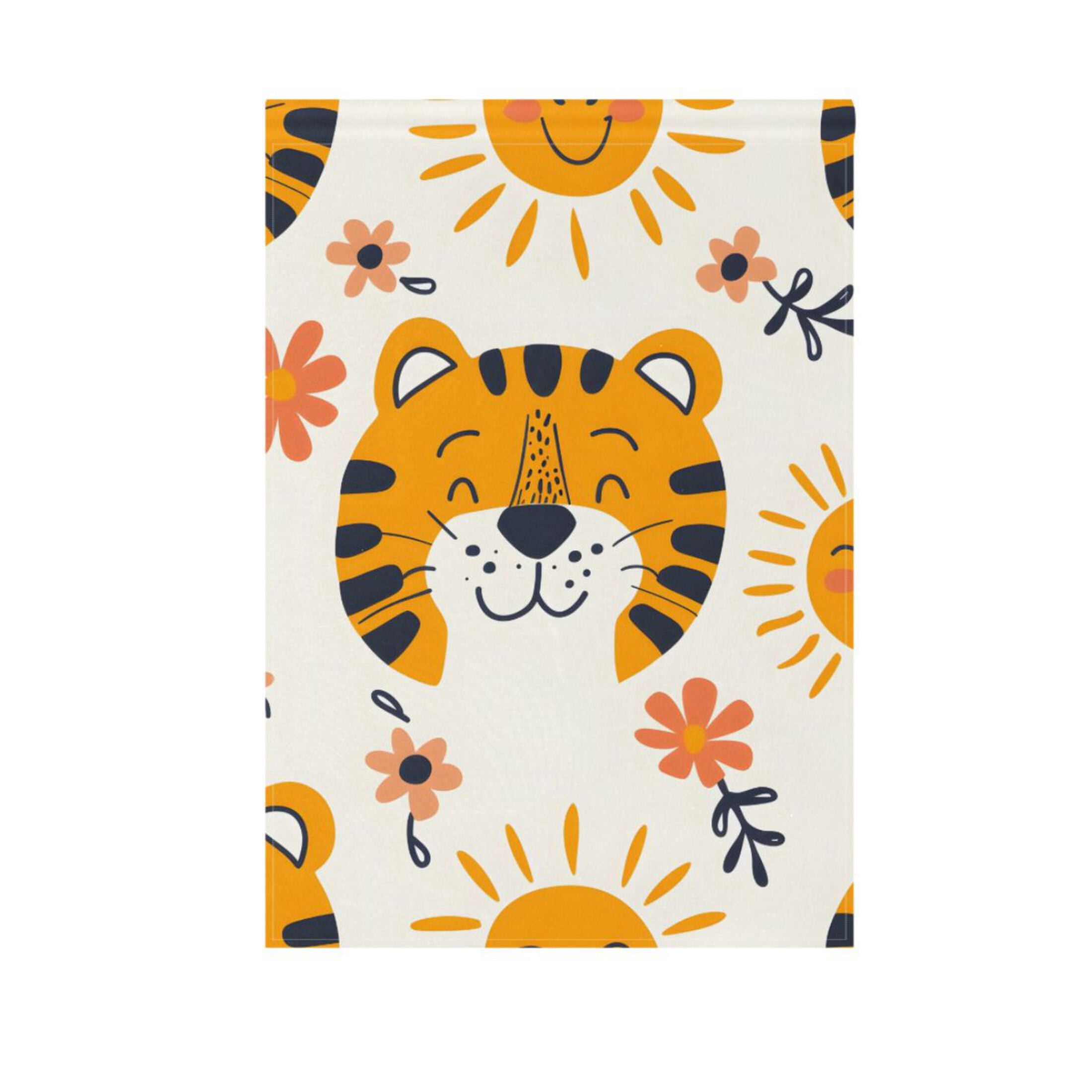 Garden Flag 28"x40" Tiger Face and Sun Double-Sided Yard Flags for ...