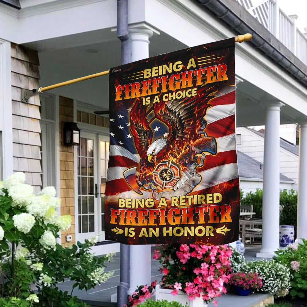 Garden Flag Being A Retired Firefighter Is An Honor, First Responder ...