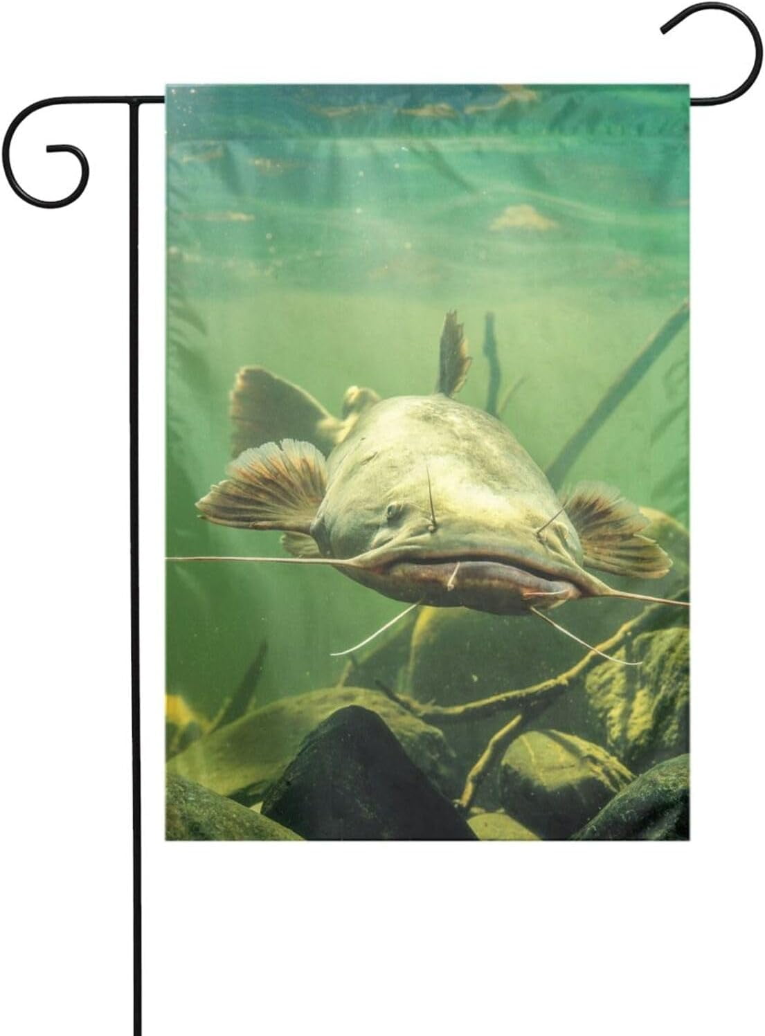 Garden Flag Catfishs Underwater Welcome Yard Flags House Decorative For ...