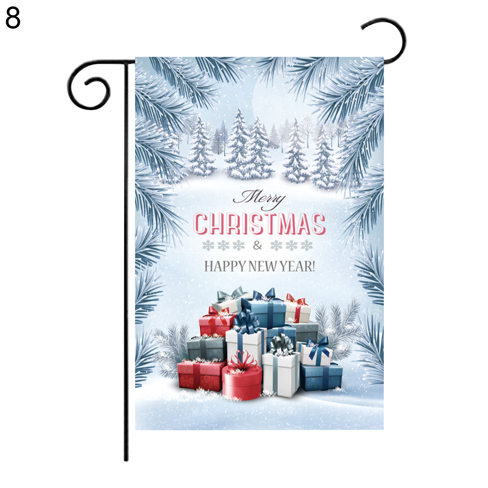Leaveforme 30cm x 45cm Poly Pongee Christmas Decorative Outdoor Flag ...