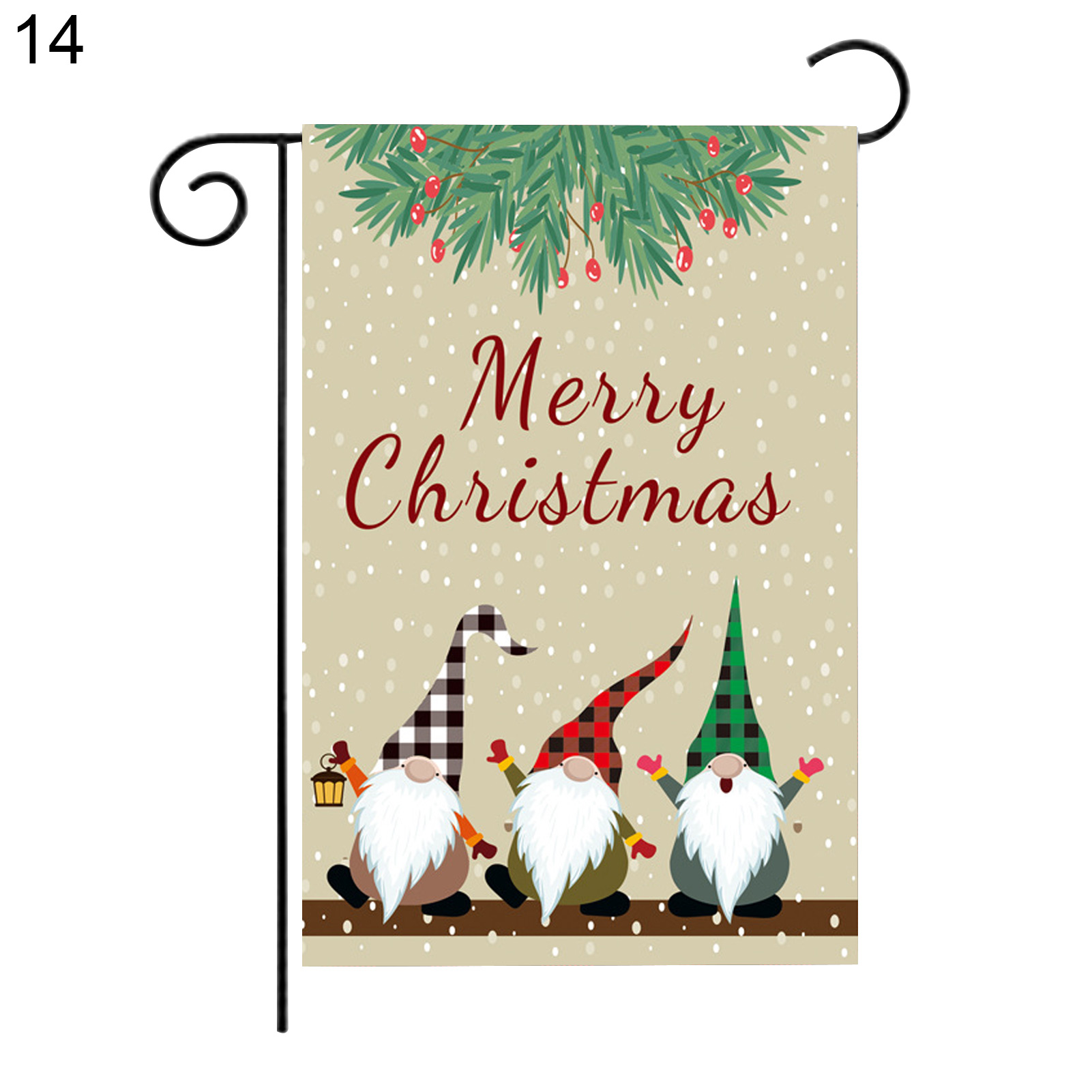 Garden Flag Colorfast Tear Resistant Poly Pongee Christmas Decorative ...