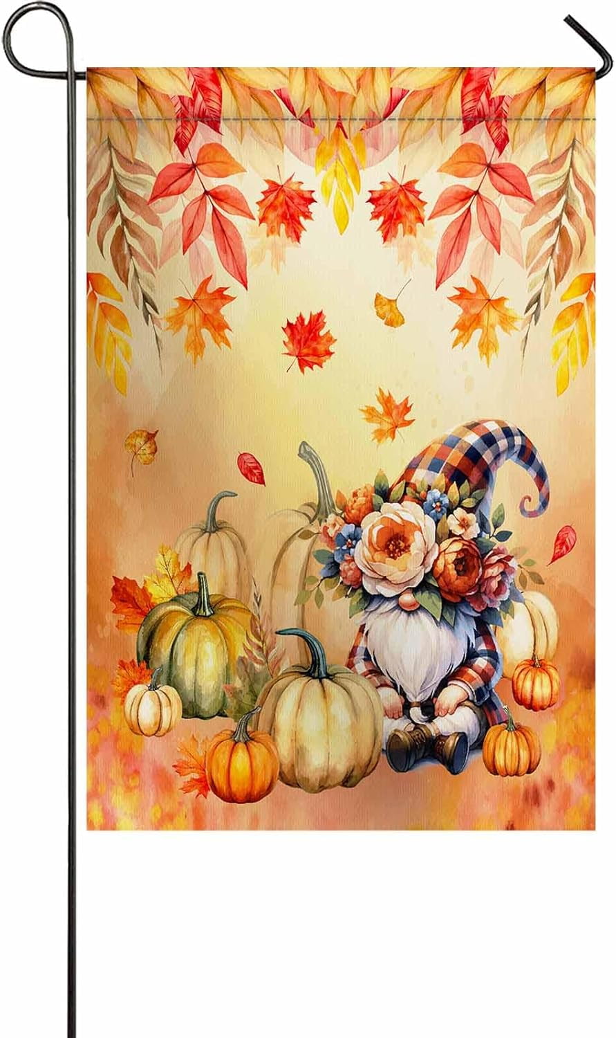 Garden Flag Double Sided Fall Thanksgiving Country Pumpkin Ginkgo ...