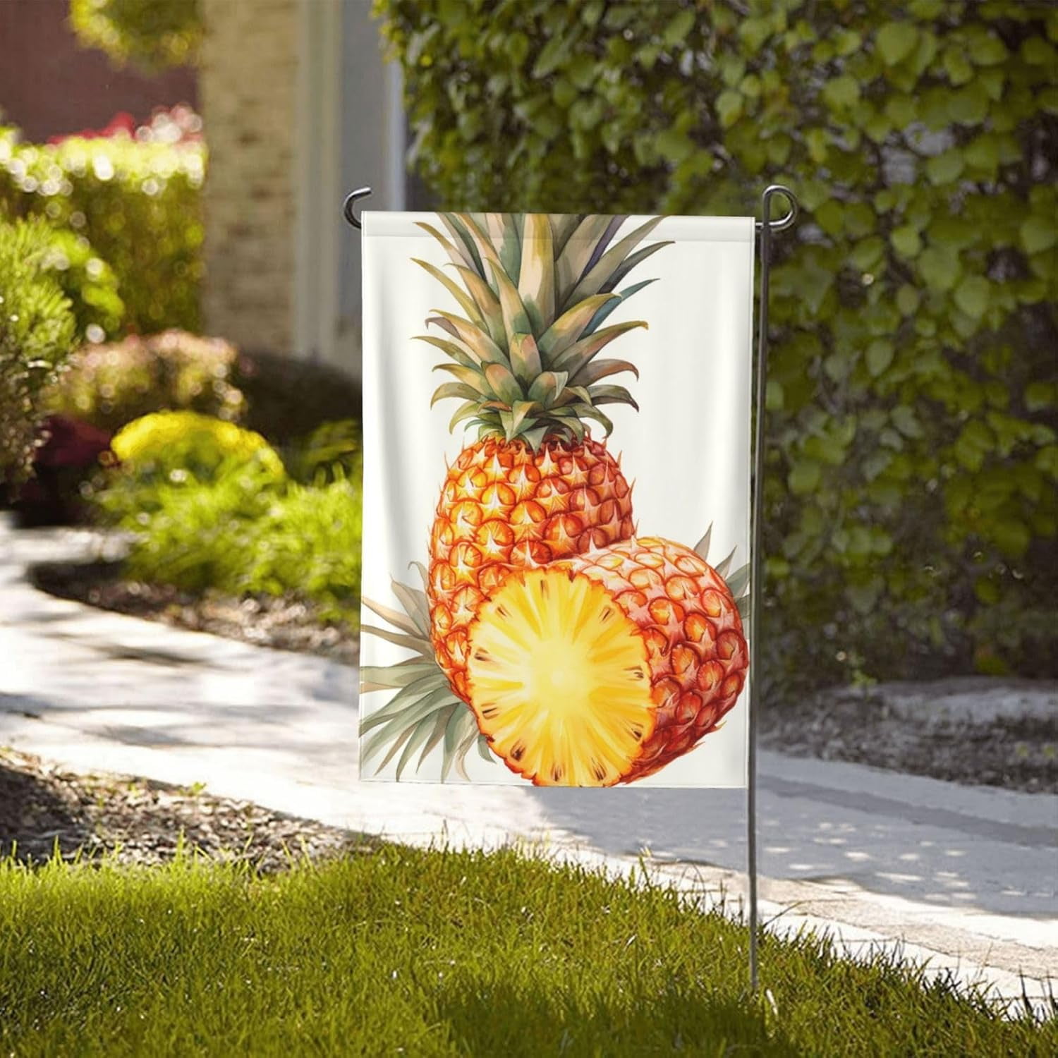 Garden Flag Double Sided Funny Pineapple Outdoor Yard Seasonal Welcome Flag Lawn Flag Holiday ...