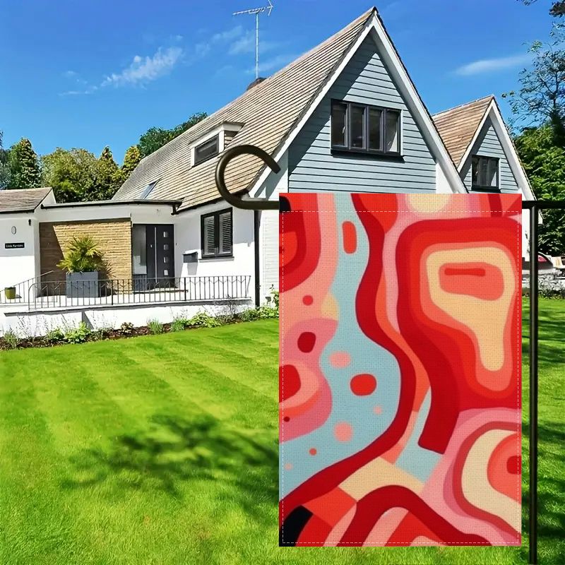 Garden Flag Double Sided Outdoor Red Animal Print Flag Garden Yard Flag ...