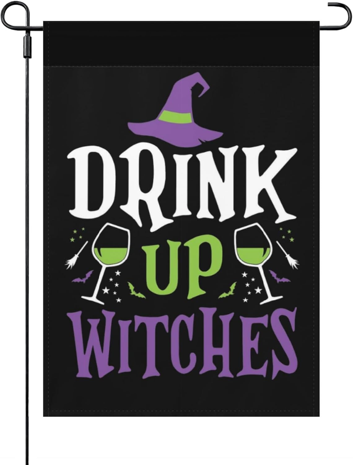 Garden Flag Drinks up Witches Yard Flags Cute Outdoor Flag Double Sided ...