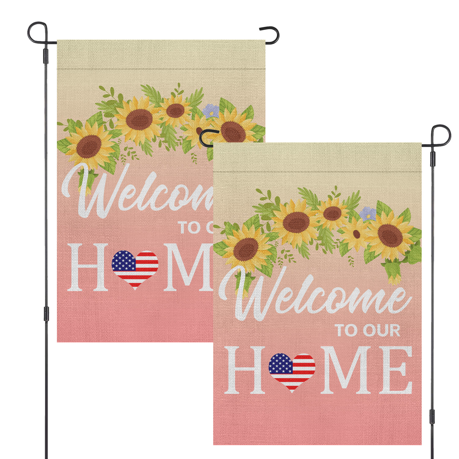 Garden Flag Full Polyester Imitation Linen – Versatile Welcome Home ...