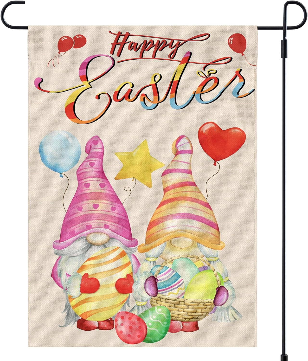 Garden Flag Happy Easter Day Double Sided Yard Flag for Outside Hanging ...