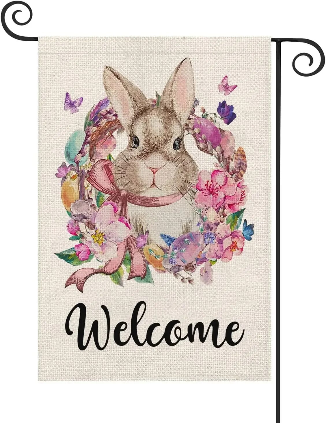 Garden Flag Hello Spring Flower Double Sided Print Welcome Flags ...