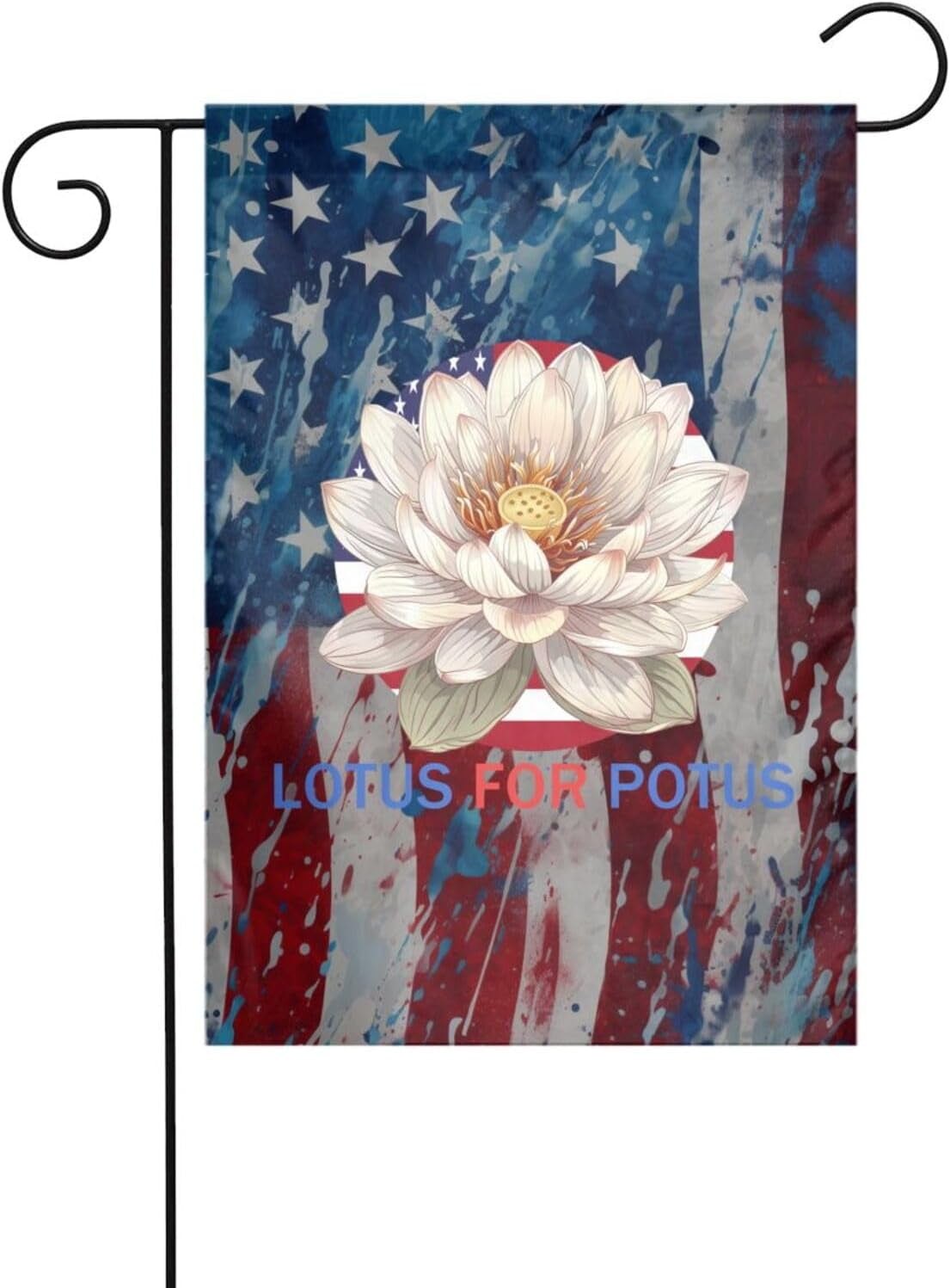Garden Flag Lotus For Potus Kamala Harris For President 2024 Double ...