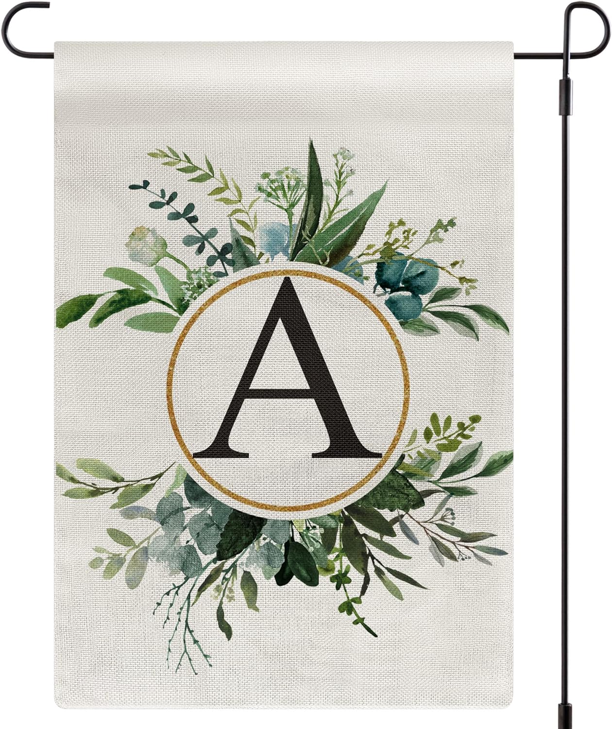 Garden Flag Monogram Letter A Family Last Name Double Sided Yard Flag ...