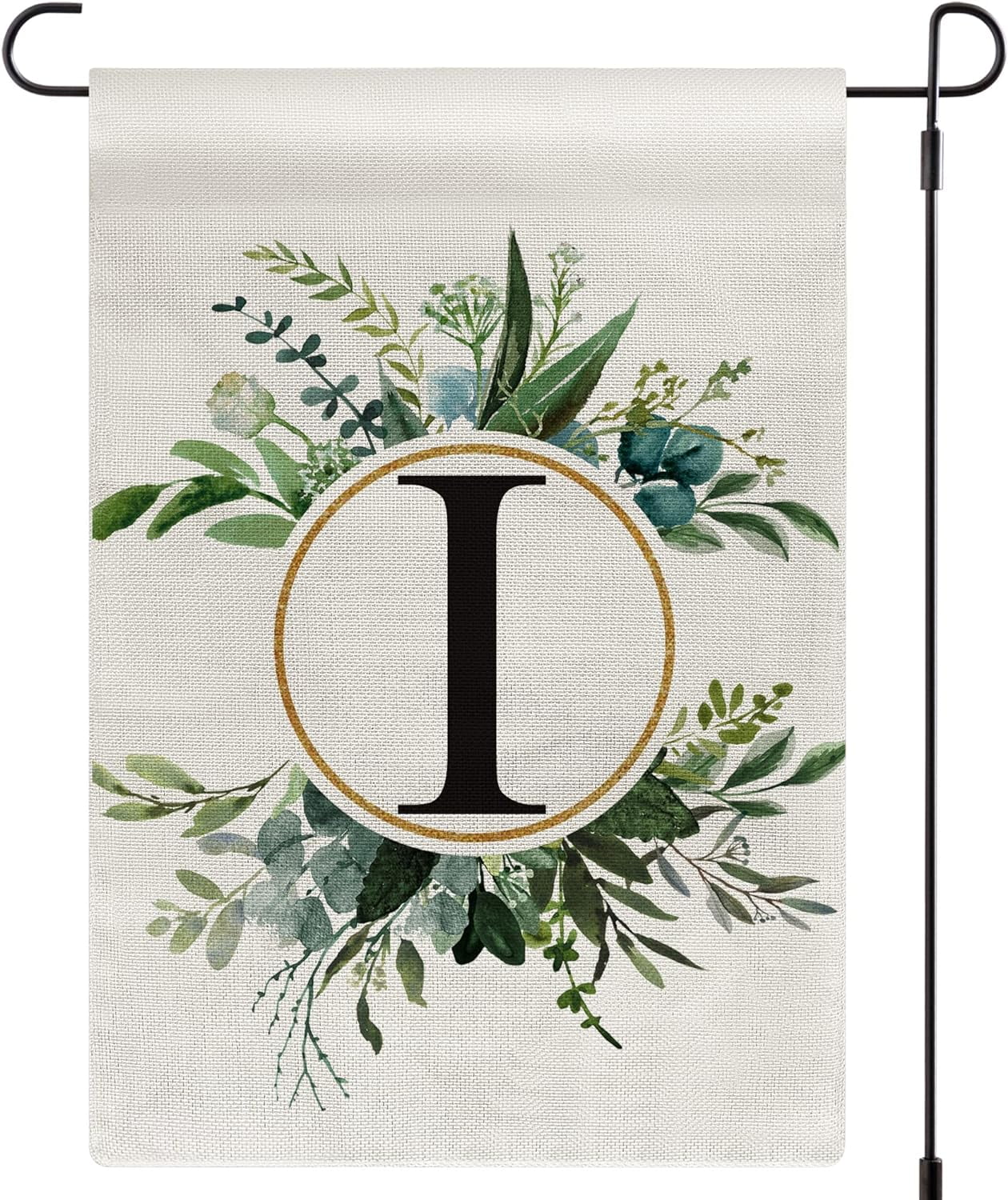 Garden Flag Monogram Letter I Family Last Name Double Sided Yard Flag ...