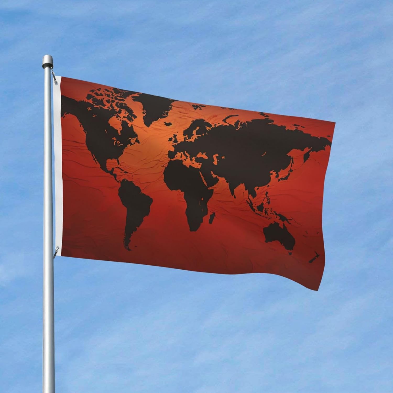 Garden Flag Outdoor Flag Double Sided Vertical Flag Red and Brown World ...