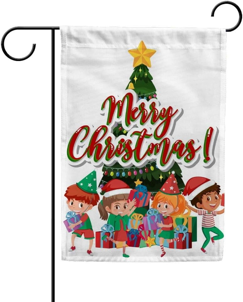 Garden Flag Outdoor Flags Banners ﻿Font Design Template Merry Christmas ...