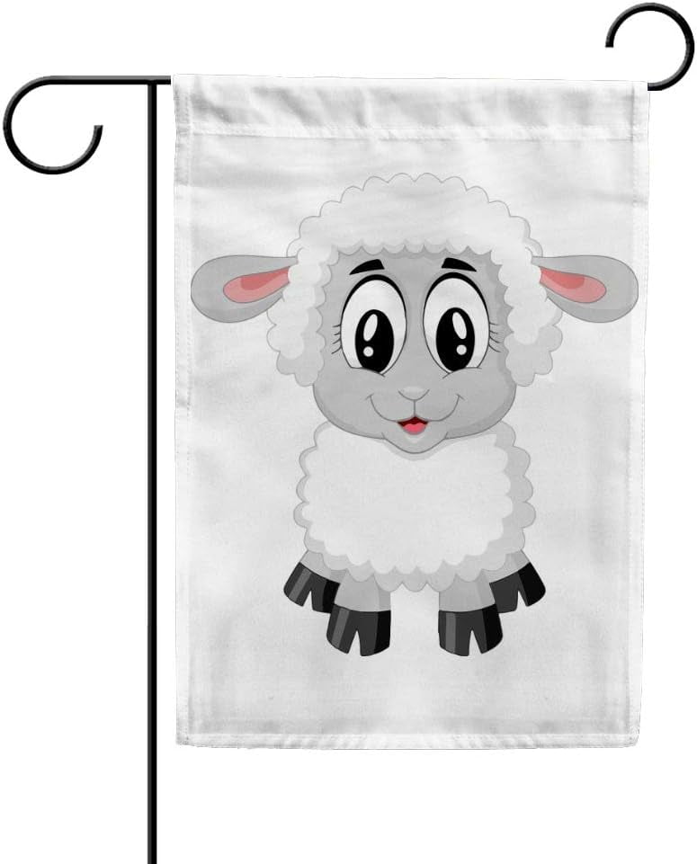 Garden Flag Outdoor Flags Banners Lamb Sheep Cute Farm Animal Baby ...