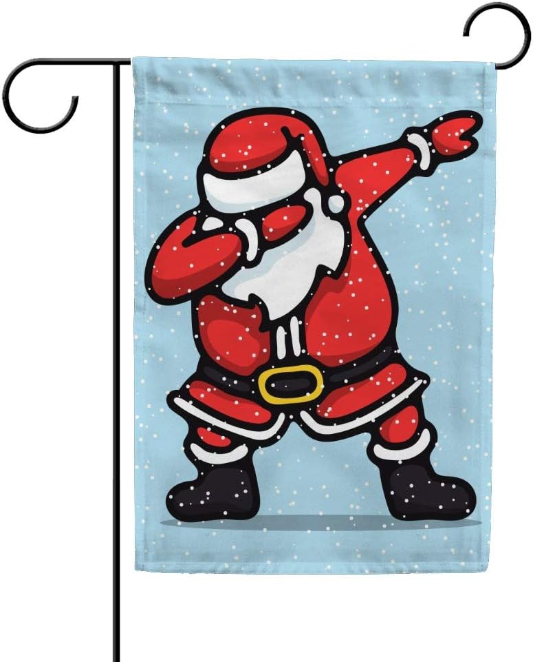 Garden Flag Outdoor Flags Banners ﻿Santa Claus Standing Dancing Making ...