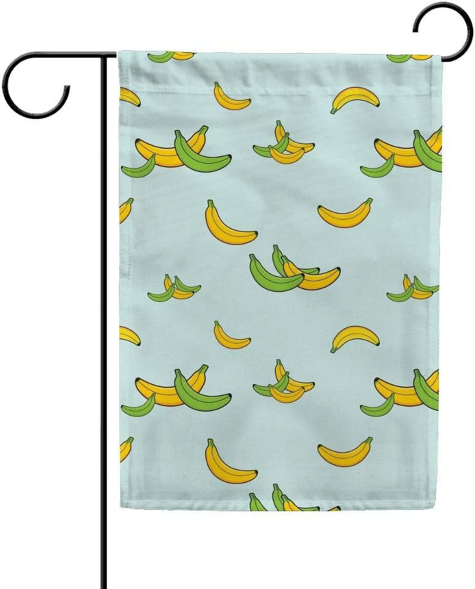 Garden Flag Outdoor Flags Banners ﻿Seamless Pattern Bananas Objects Can ...