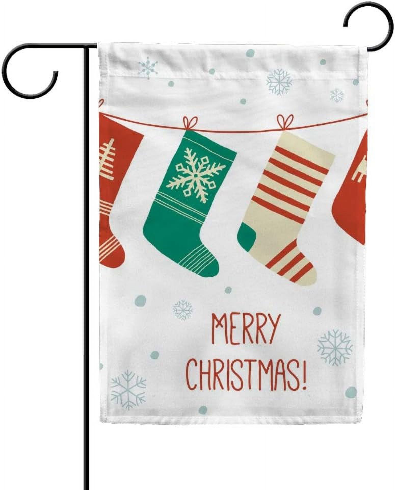 Garden Flag Outdoor Flags Banners ﻿Stockings Christmas Background ...