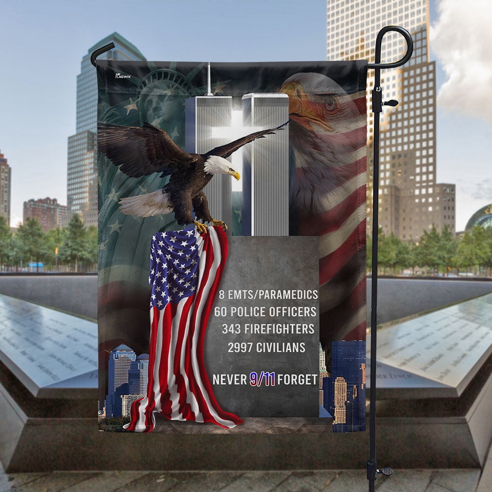 Garden Flag September 11th Never Forget 911 Eagle Patriot Day Memorial ...