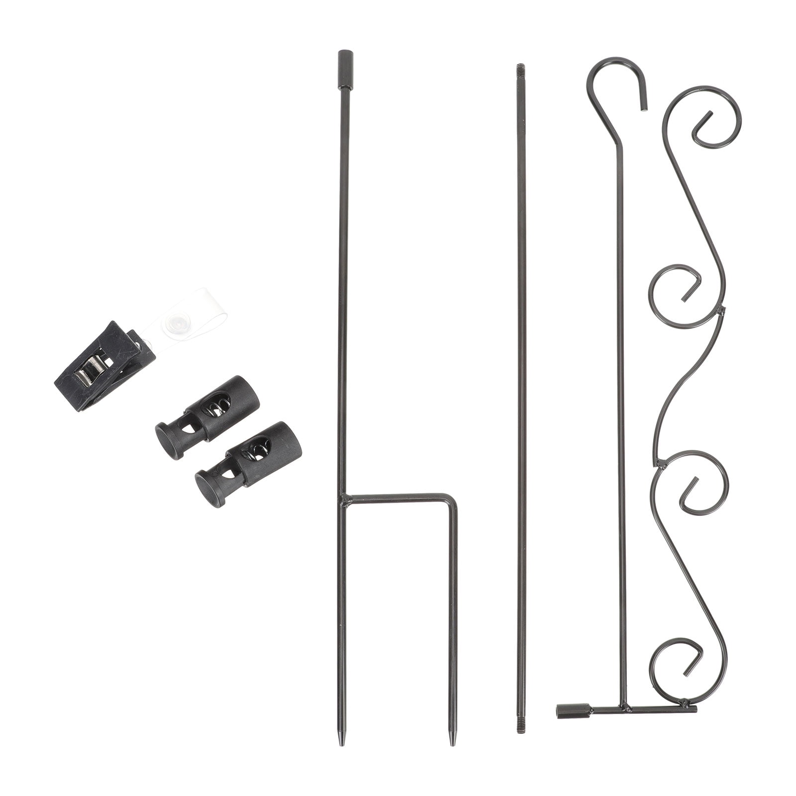 Garden Flag Stand Iron Garden Flag Pole Stand Holder Lawn Flag Display ...