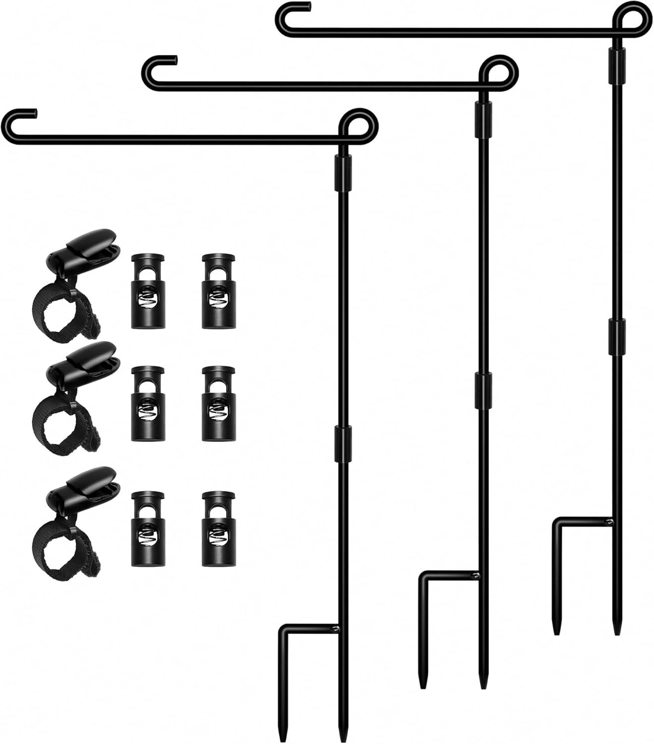 Garden Flag Stand, Premium Garden Flag Pole Holder Metal Powder-Coated ...