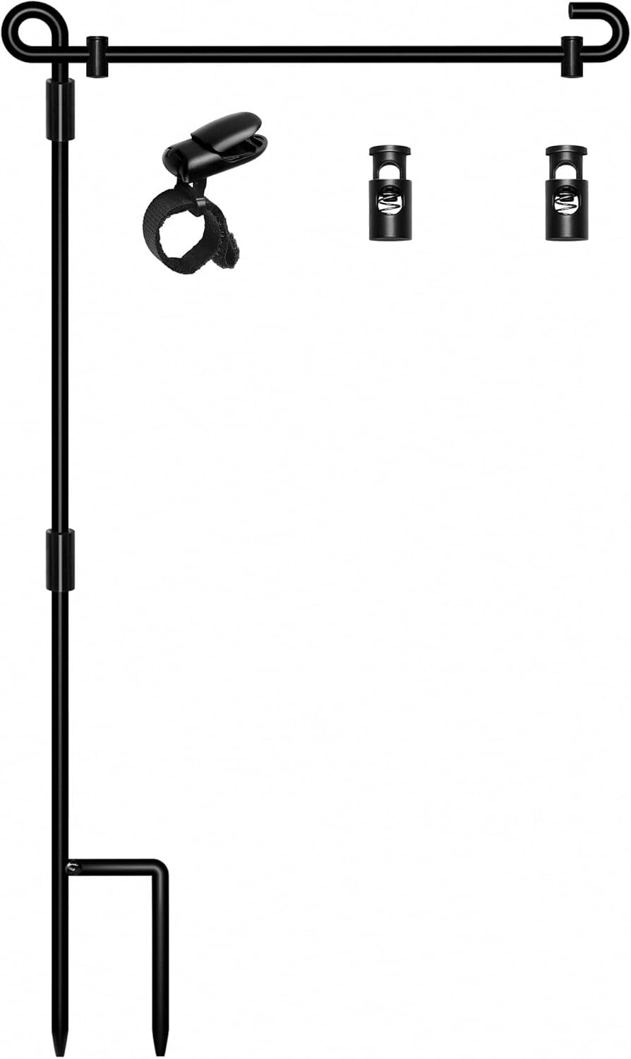 Garden Flag Stand,Premium Holder Pole Metal Powder-Coated Weather-Proof ...