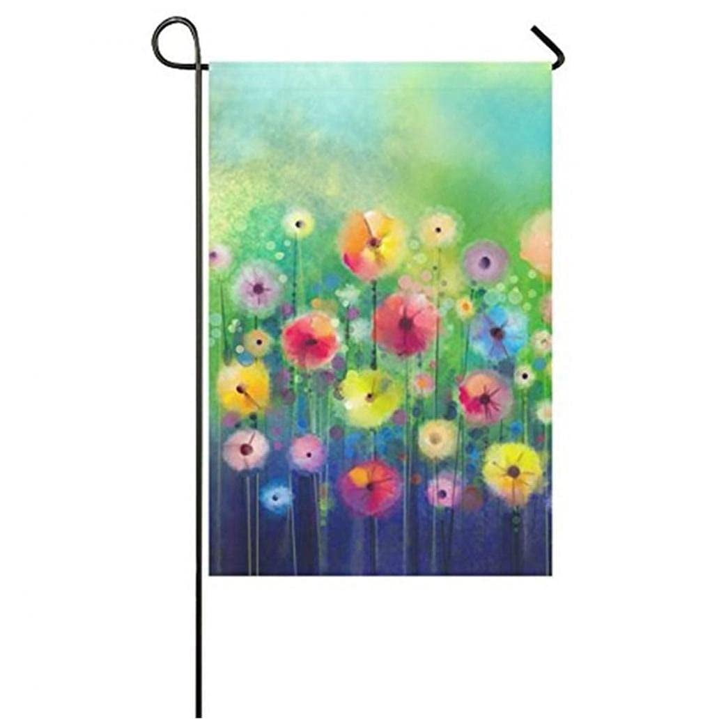 Garden Flag Summer Watercolor Double Sided Flags Decorative House Flags ...