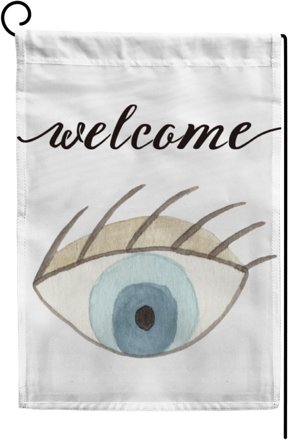 Garden Flag Vertical Double Sided Yard Flags Hand Drawn Evil Eye Nazar ...