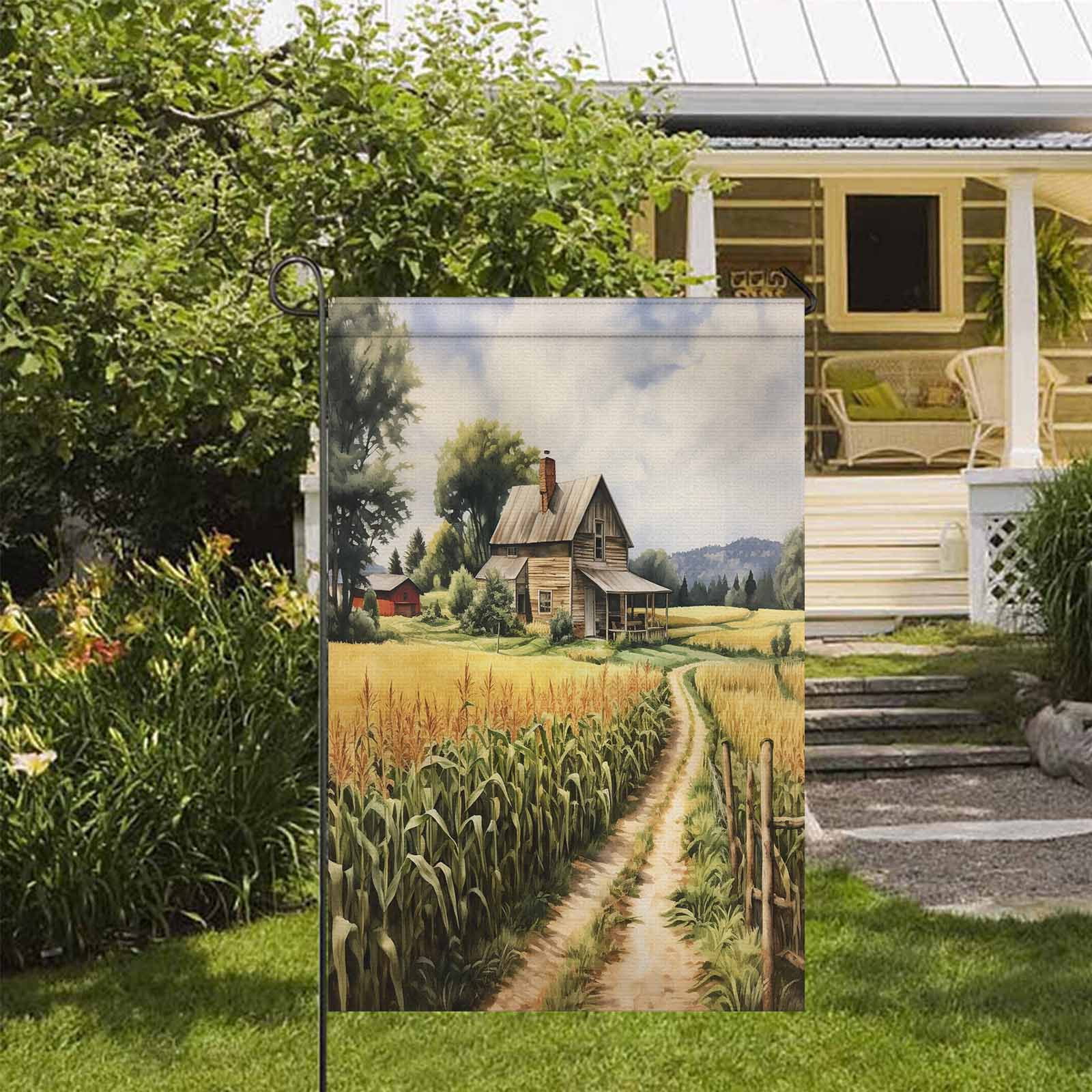 Garden Flag, Watercolor Flower Decorative House Yard Outdoor Small Flag ...