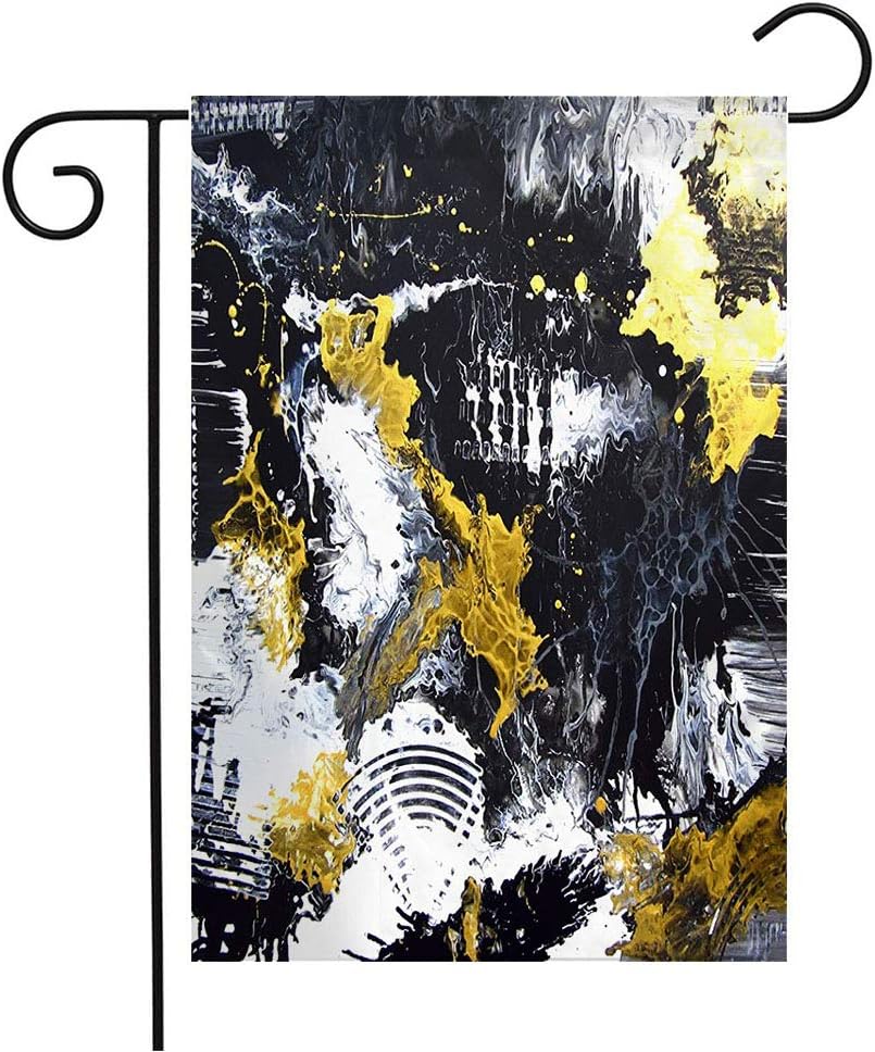 Garden Flag Welcome Flag Abstract Hand On Pattern Painting Painted ...