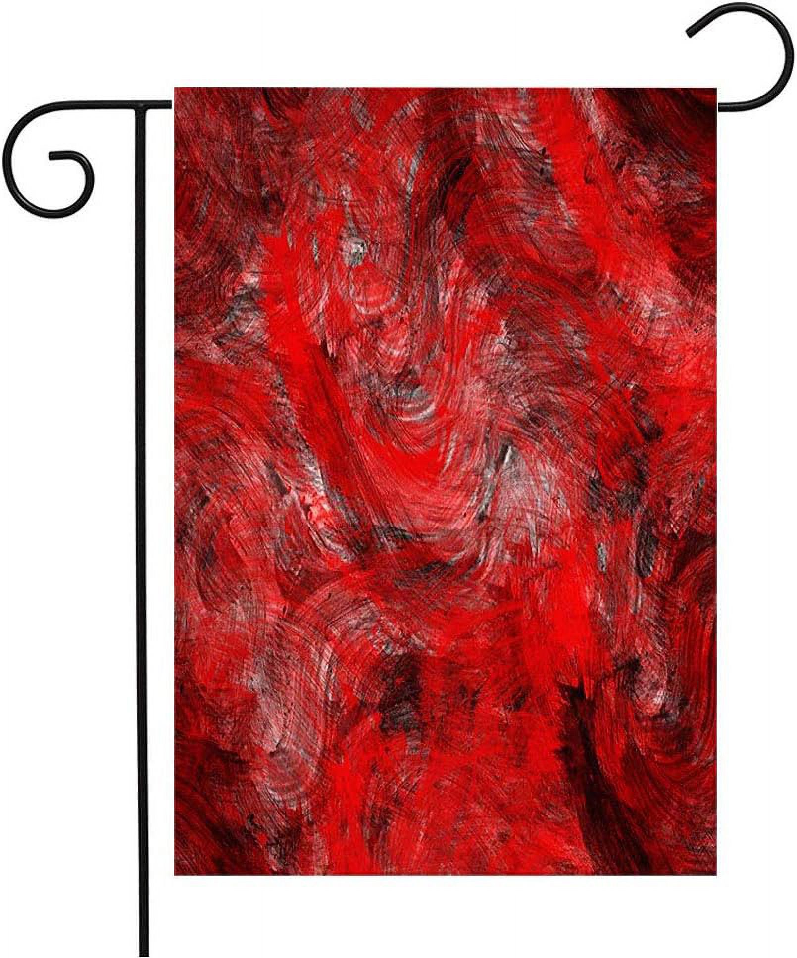 Garden Flag Welcome Flag Abstract Watercolour Red Watercolor Style ...