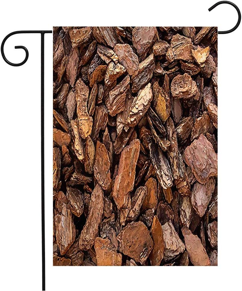 Garden Flag Welcome Flag Dry Sawdust Tan Chip Bark Crushed Wood Brown ...