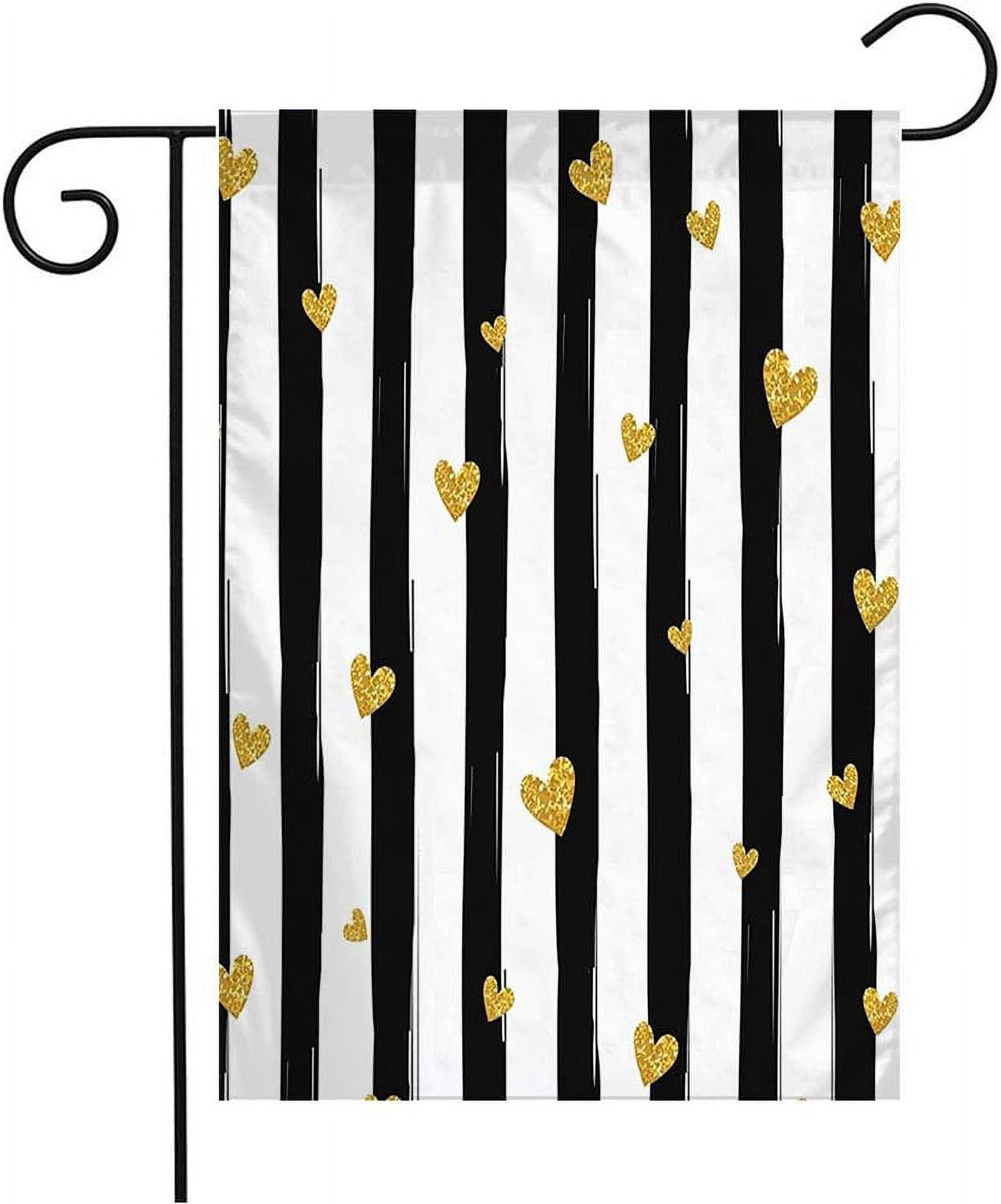 Garden Flag Welcome Flag Romantic Heart Drawn Confetti Valentines ...