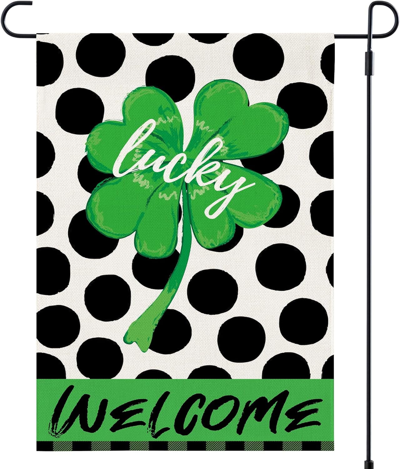 Garden Flag Welcome St. Patrick Day Double Sided Yard Flag for Outside Hanging Small Banner ...